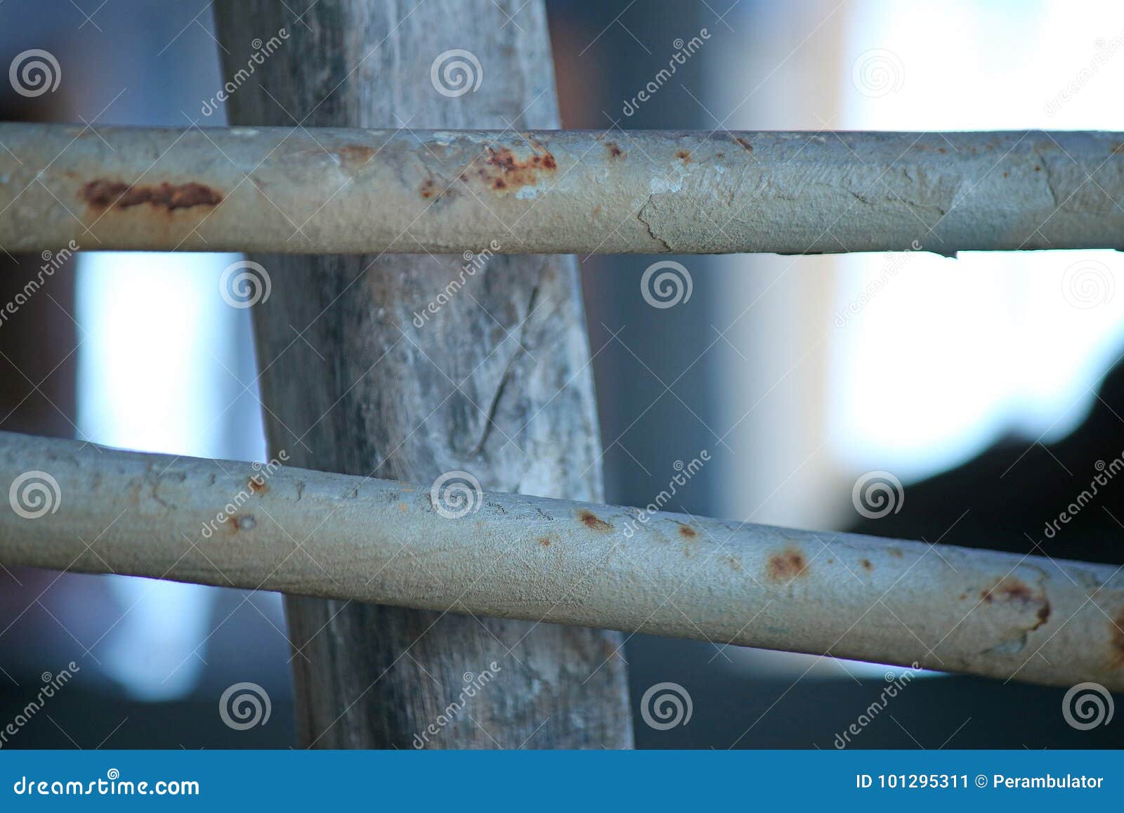 RUSTED METAL RAILING stock image. Image of rusted, surface - 101295311