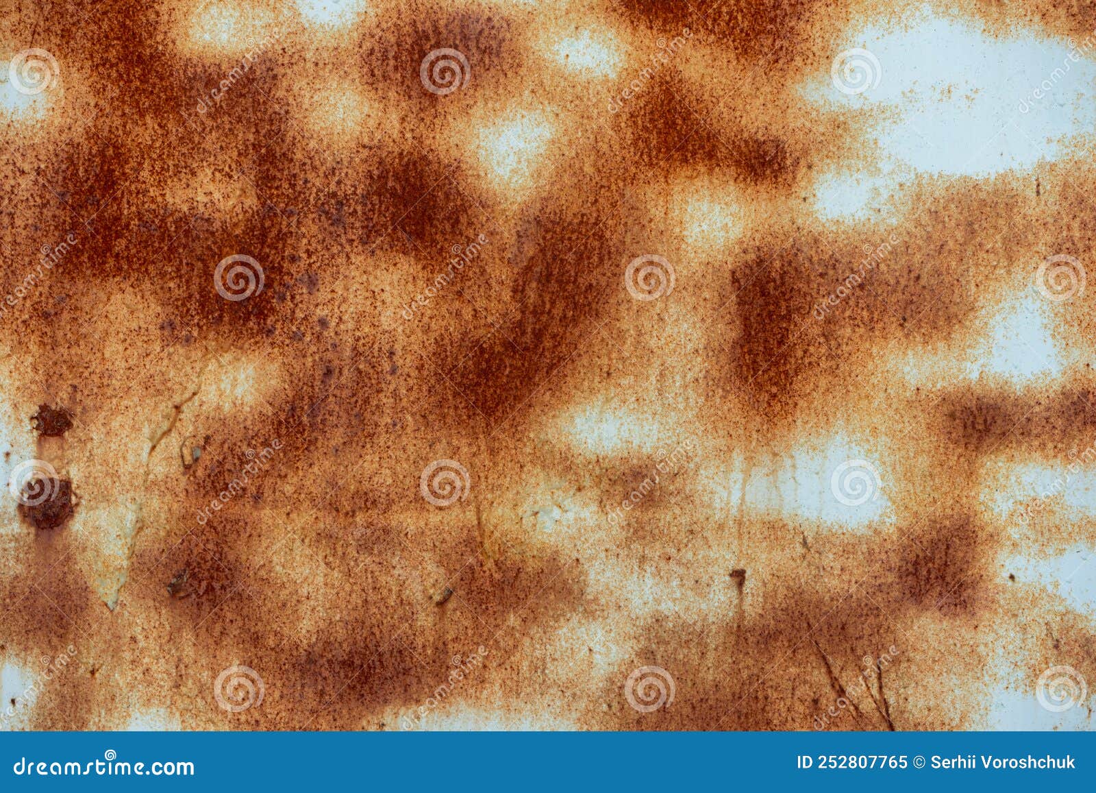 Painted Metal Texture with Large Rust Spots Stock Image - Image of ...