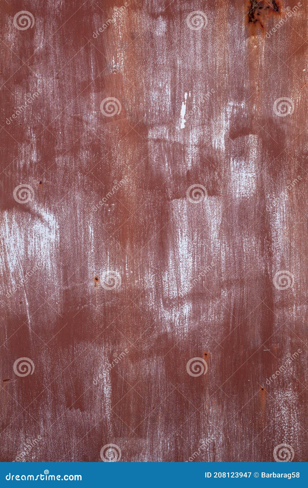 Painted Metal Wall with Rust. Stock Image - Image of scratched, grungy ...