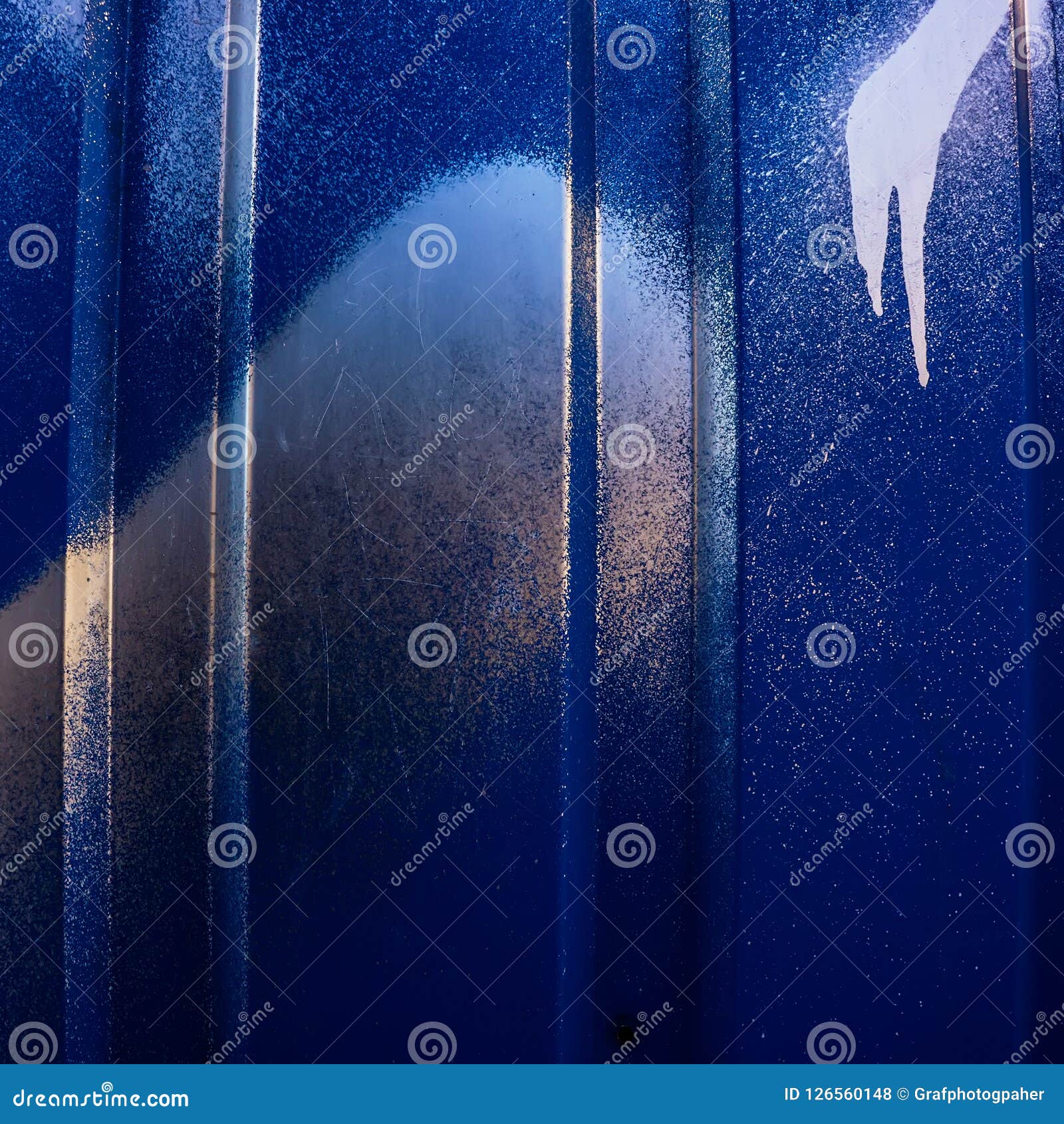 Painted Metallic Blue Color is Sprayed with Silver Paint. Elemen Stock ...