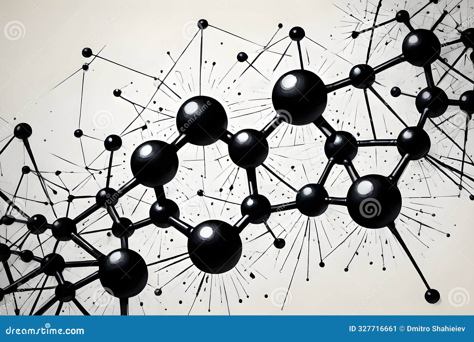 Painted molecule stock illustration. Illustration of chemical - 327716661