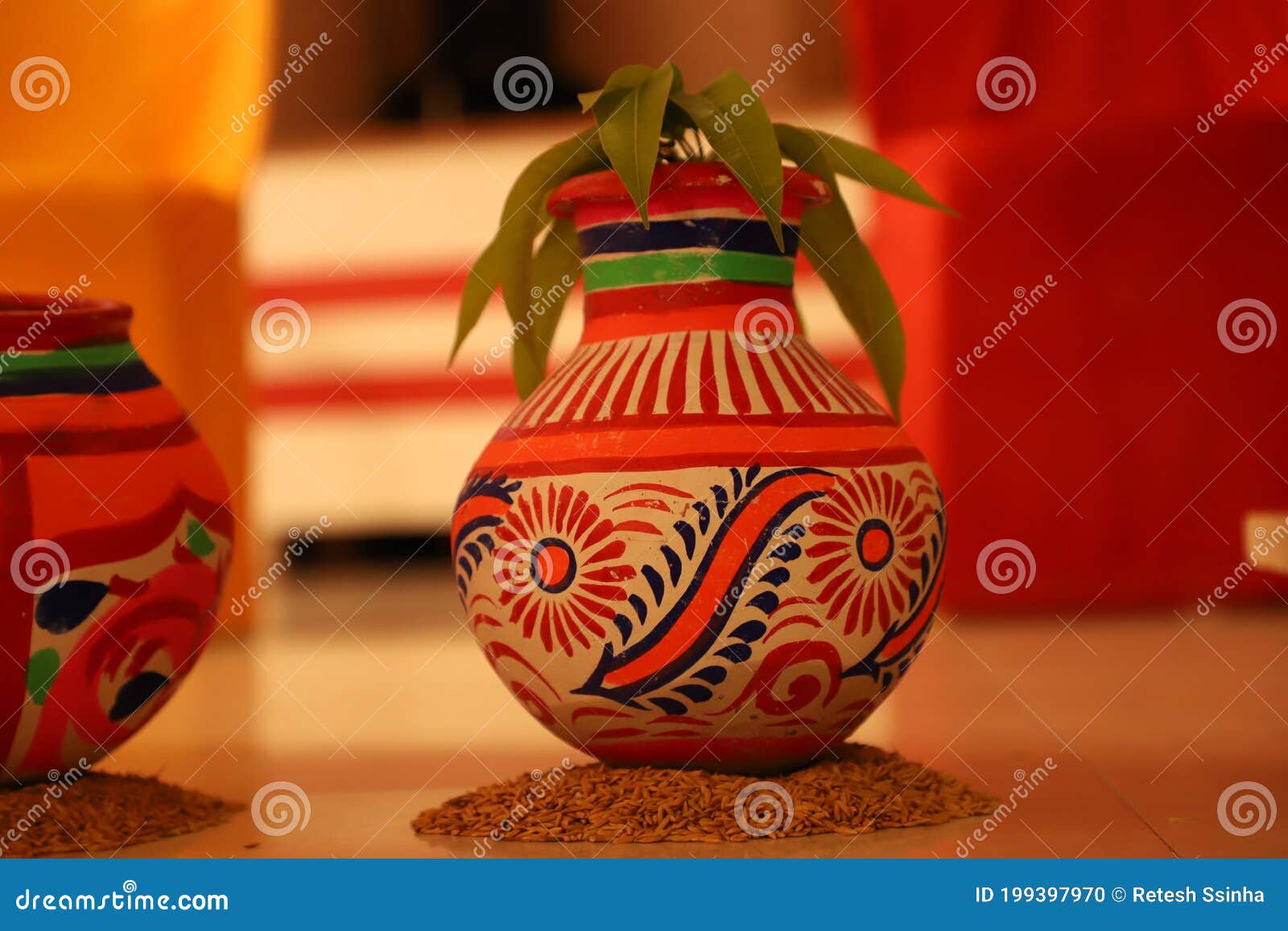 Painted Mud Pot stock photo. Image of hair, head, face - 199397970