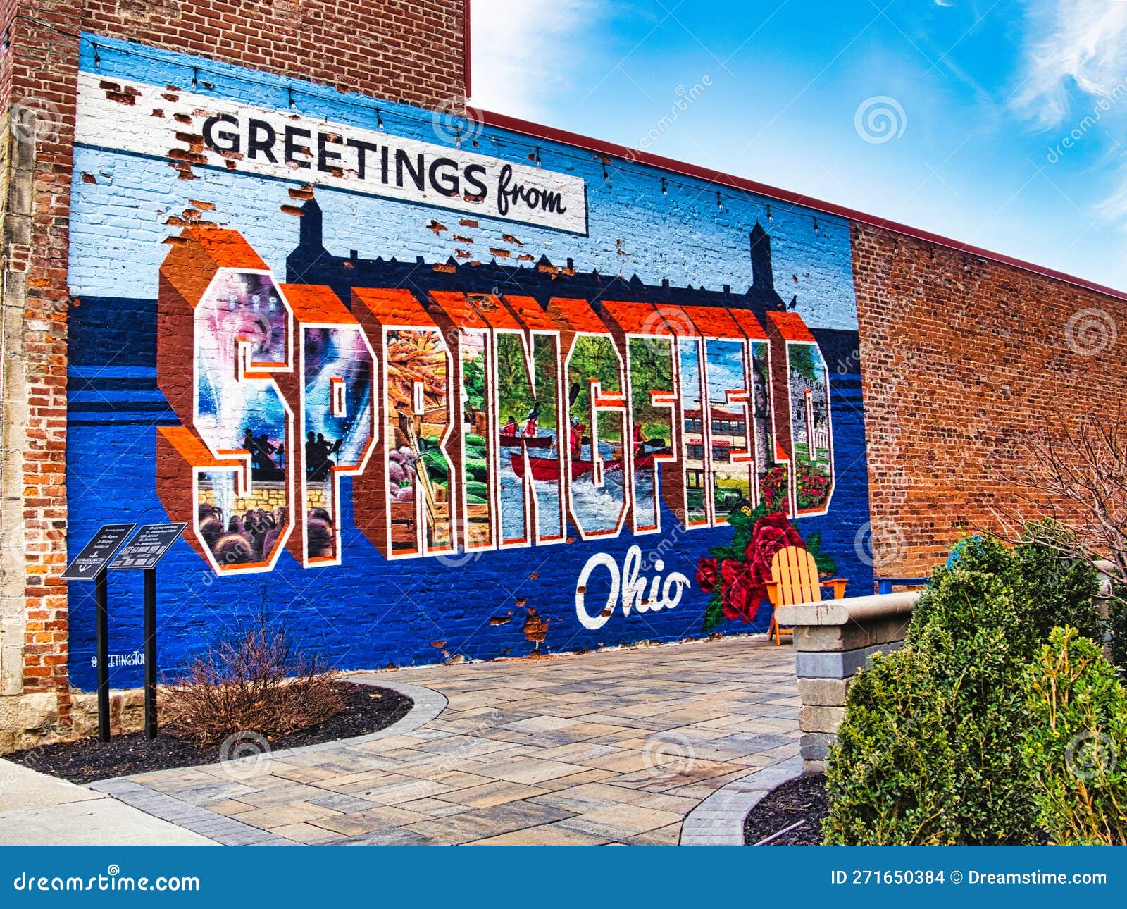 Painted Mural in Springfield Ohio USA 2023 Stock Photo - Image of ...