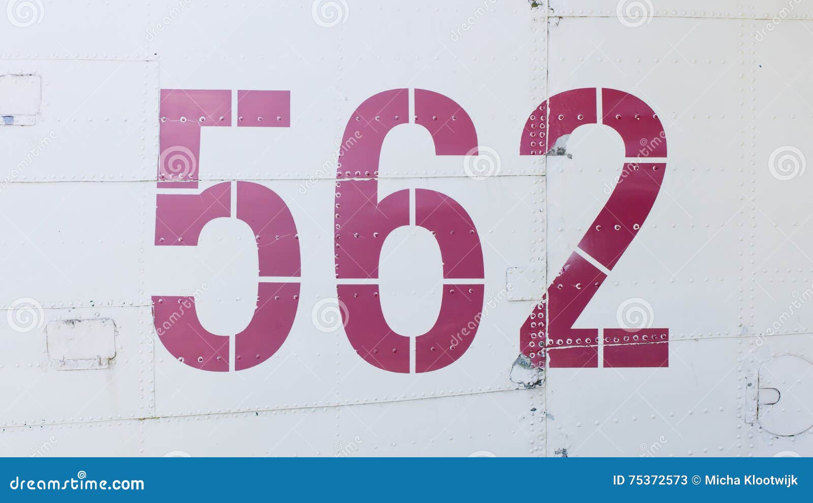 Painted Number on an Old War Plane Stock Image - Image of grunge, green ...