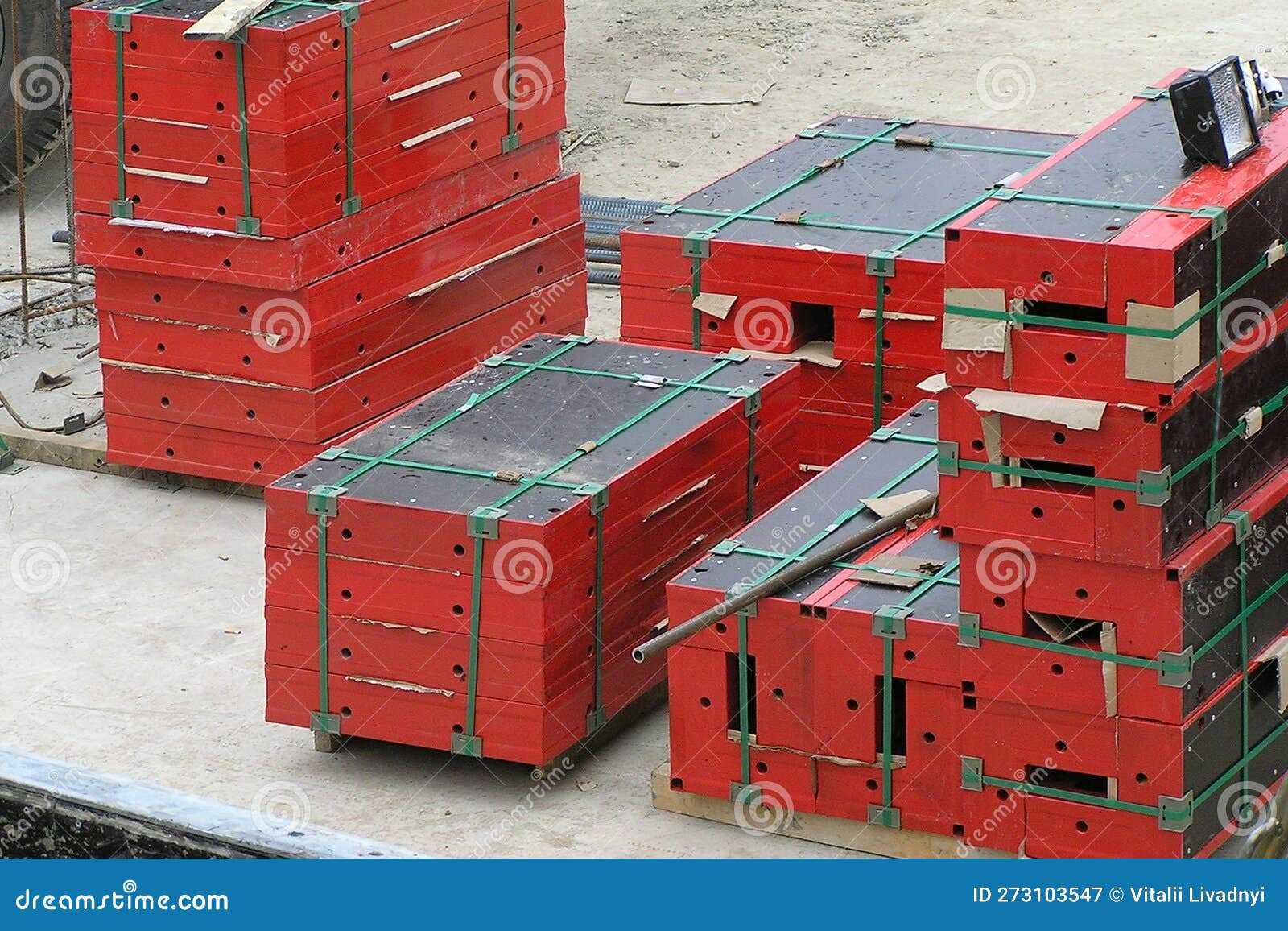 Painted Panel Board at the Construction Stock Image - Image of support ...
