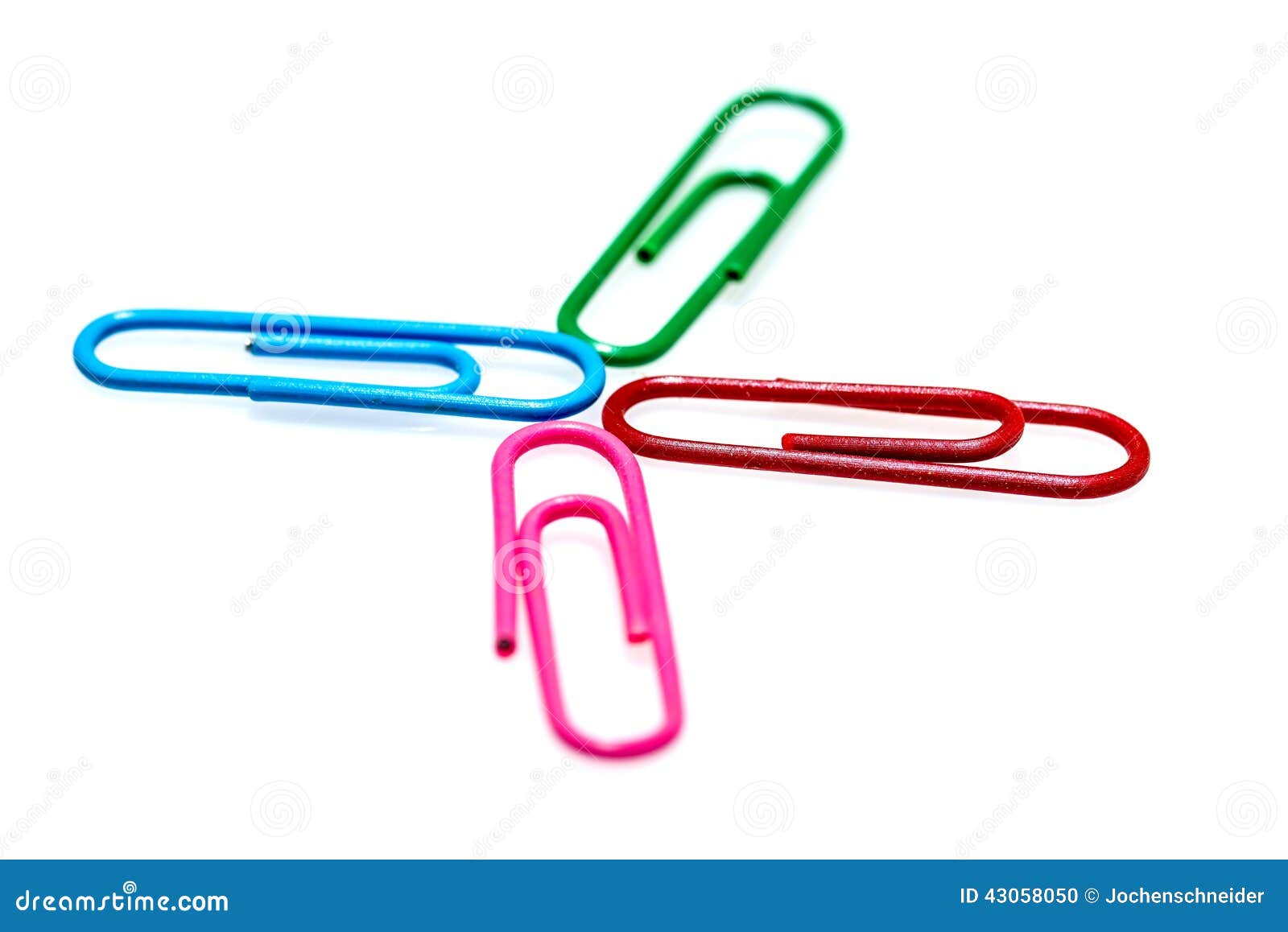 Painted paper-clips stock photo. Image of metal, icon - 43058050