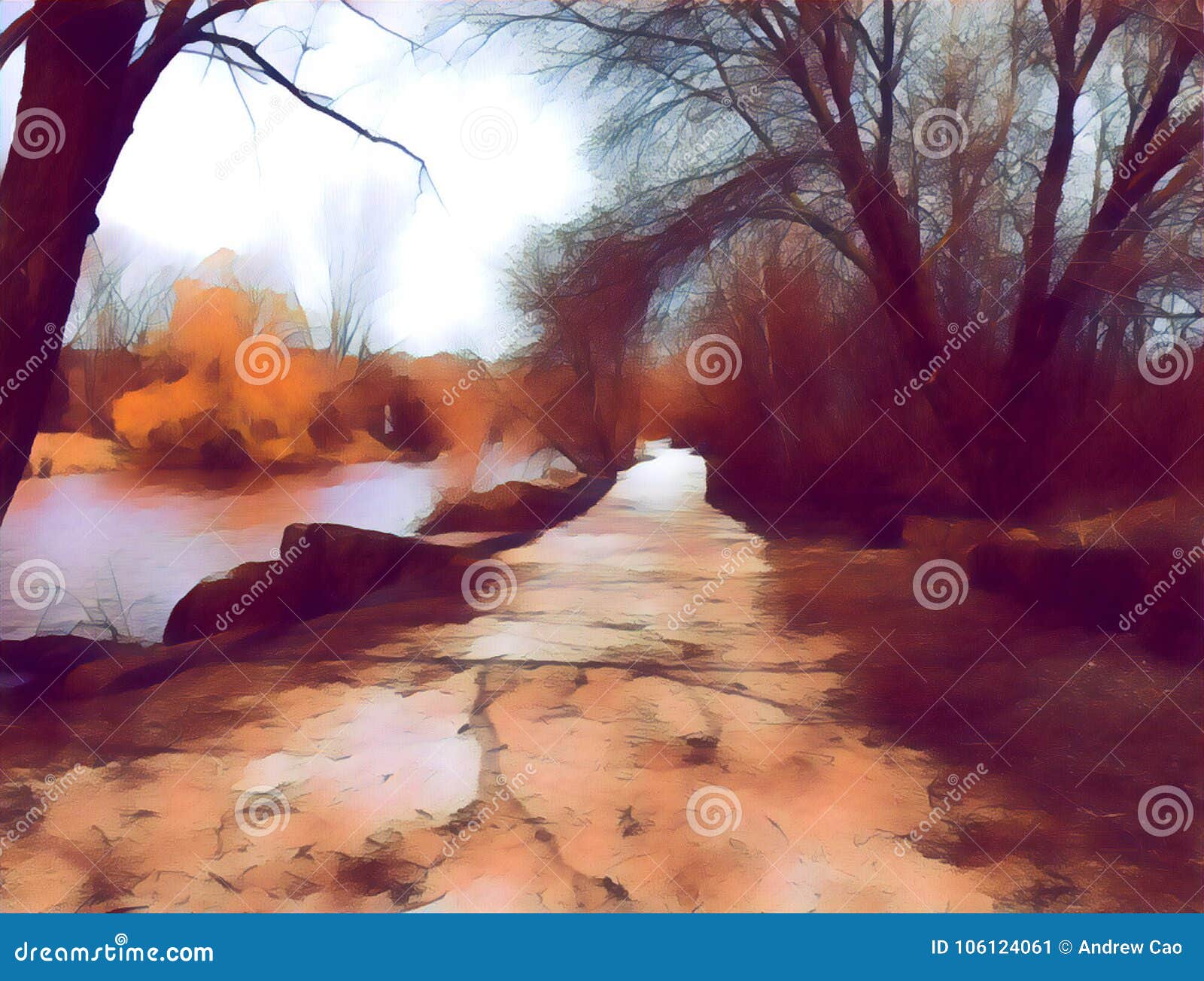 Painted Pathway Royalty-Free Stock Photo | CartoonDealer.com #106124061