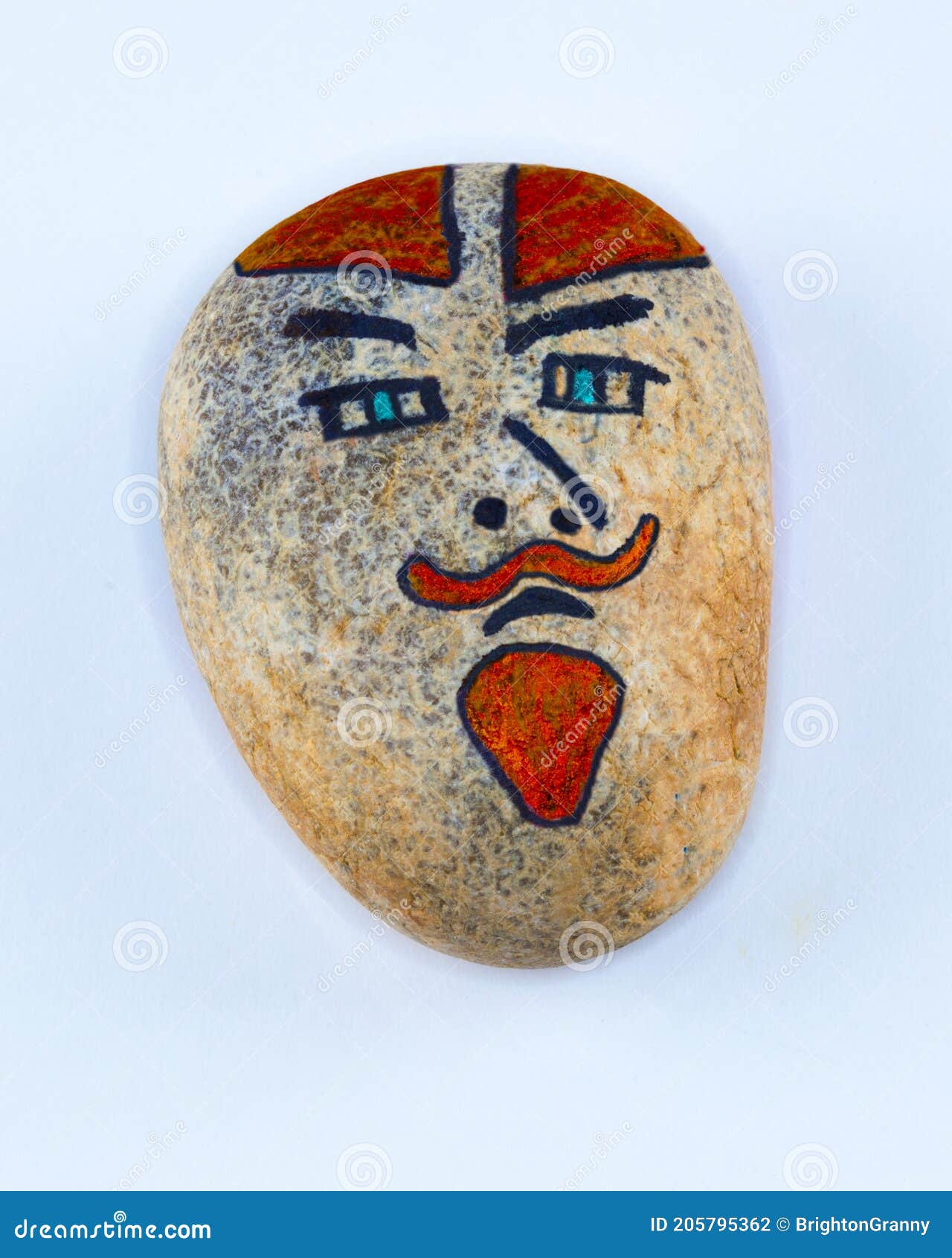 Painted pebble stock photo. Image of pebble, decoration - 205795362