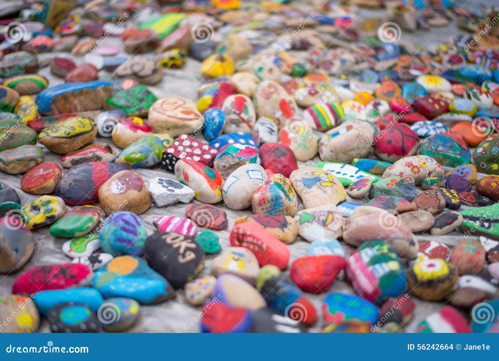 Painted pebbles stock photo. Image of orange, paint, macro - 56242664