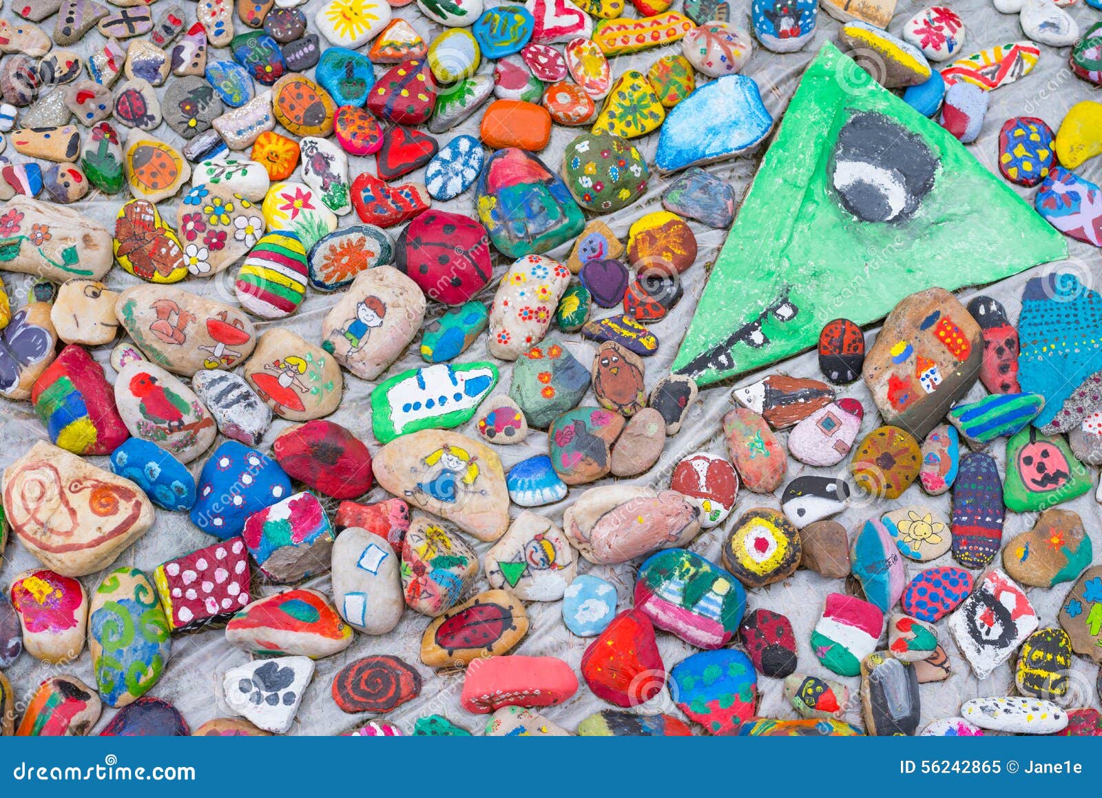 Painted Pebbles With Emoji Faces On A Table Royalty-Free Stock Photo ...