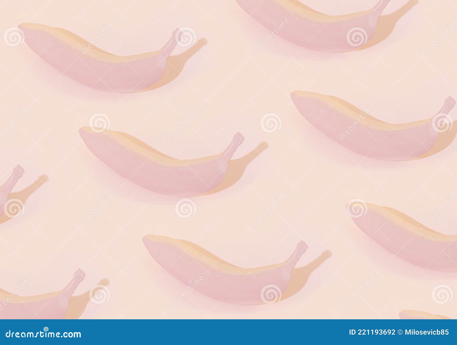 Pattern pink bananas stock photo. Image of sweet, painted - 221193692