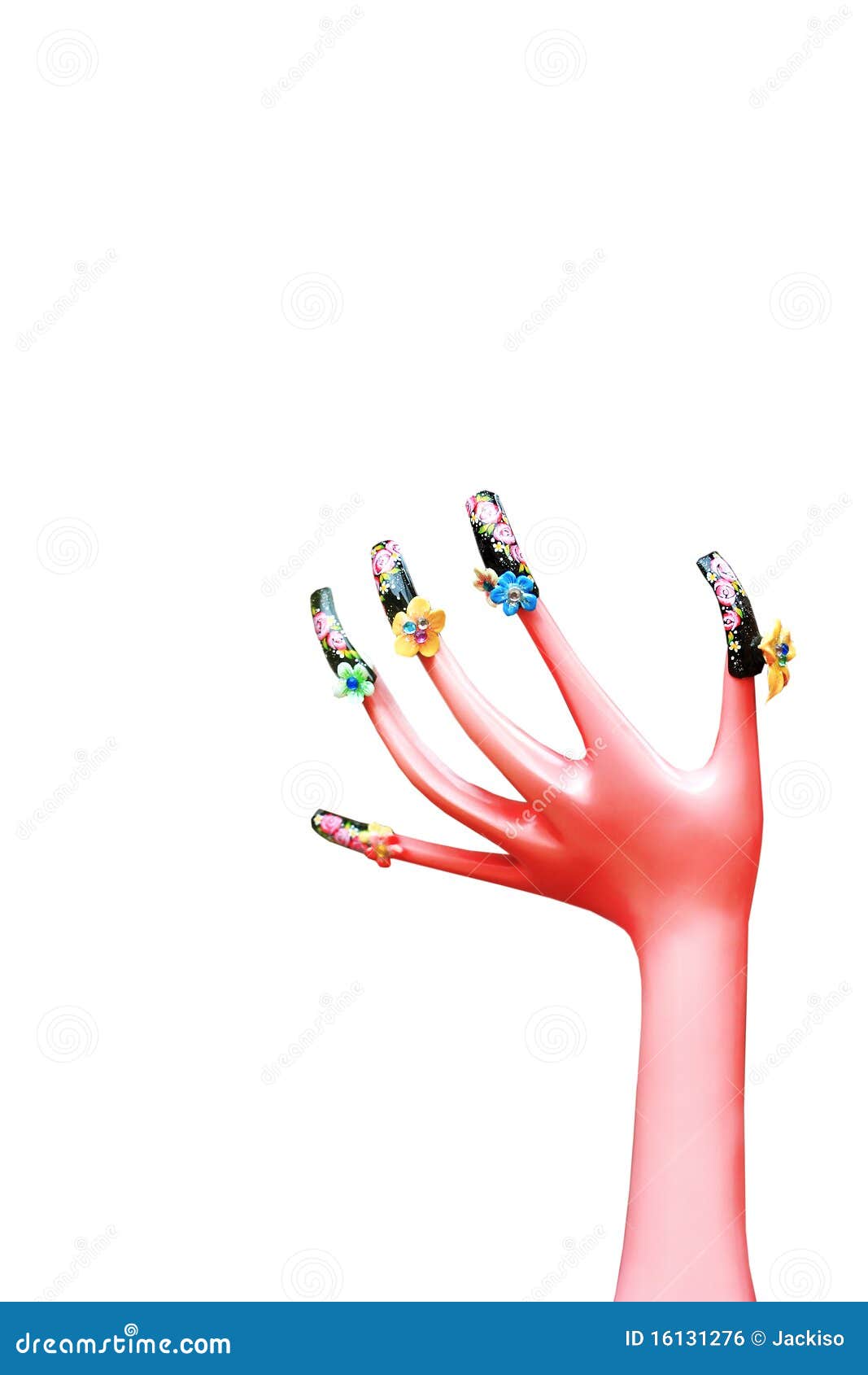 Painted with Pink Hand Model Stock Photo - Image of human, fashion ...
