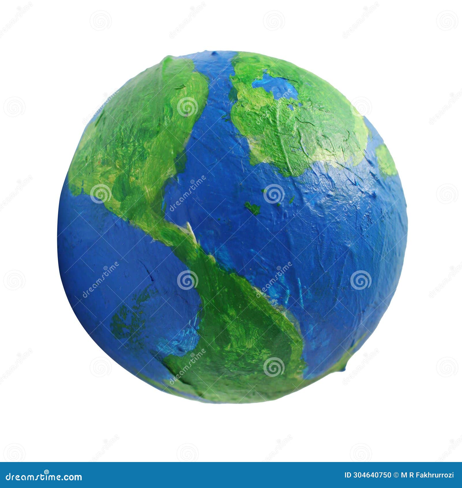 Painted Planet Earth Globe, Cut Out Isolated Stock Illustration ...