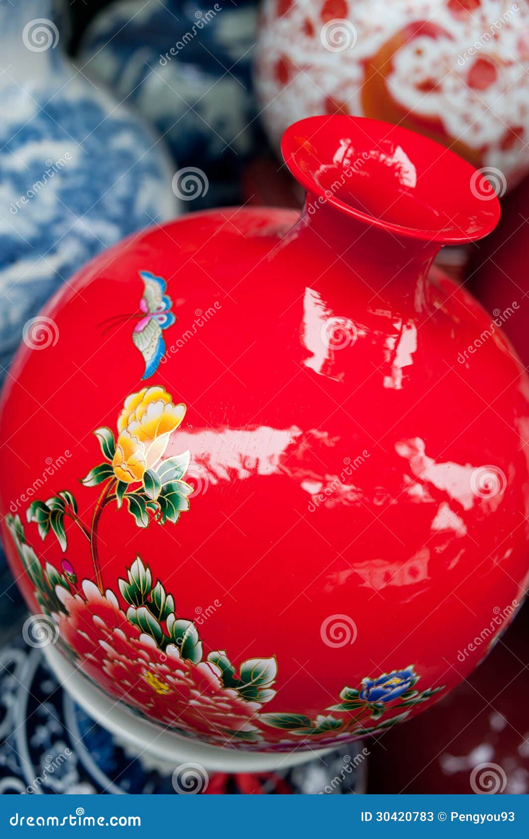 Painted porcelain crafts stock image. Image of jars, collectibles ...