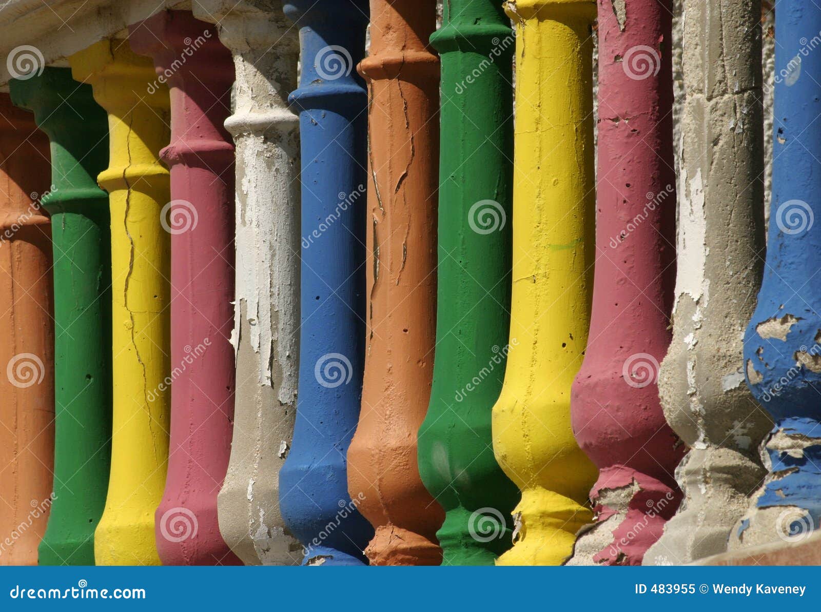 Painted Porch Pillars stock image. Image of porch, pillars - 483955