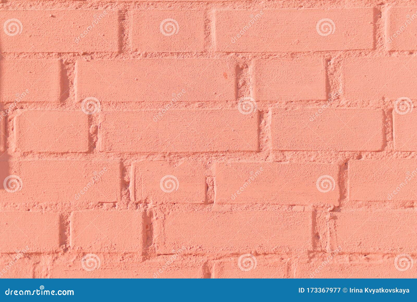 Painted Red Brick Wall Texture Background, Close Up Stock Image - Image ...