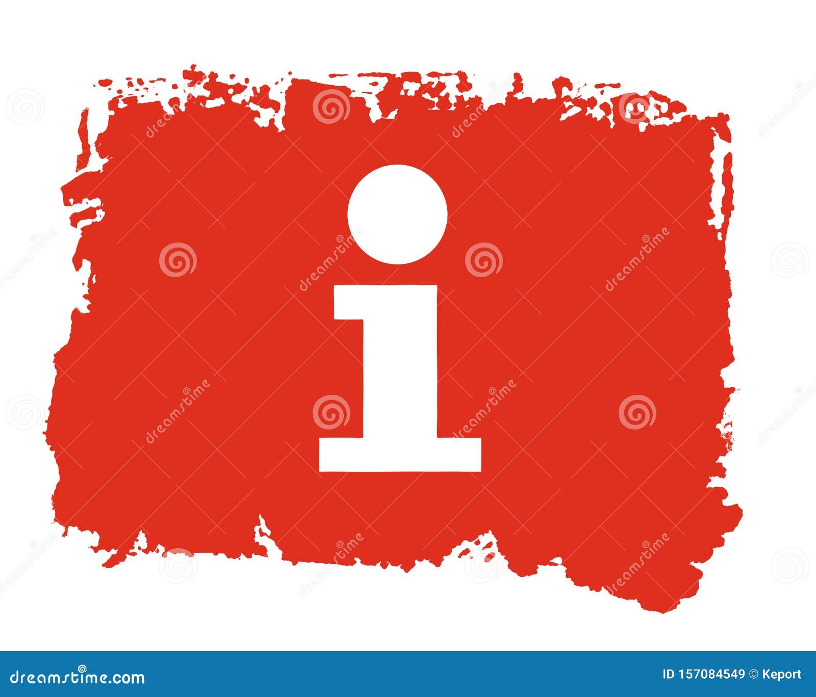 Painted Red Grunge Texture with White Info Icon Stock Illustration ...
