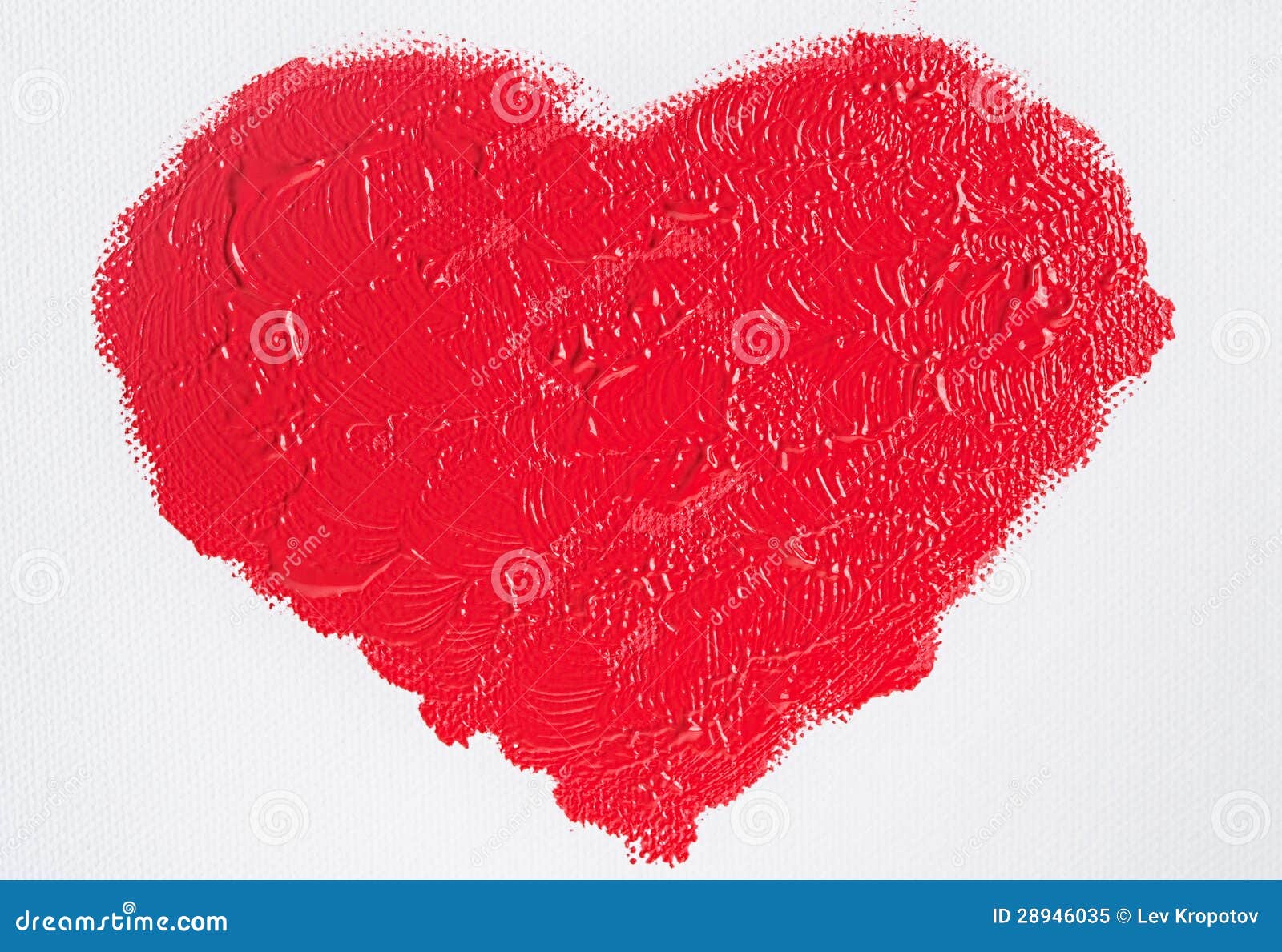 Painted red heart stock image. Image of color, acrylic - 28946035