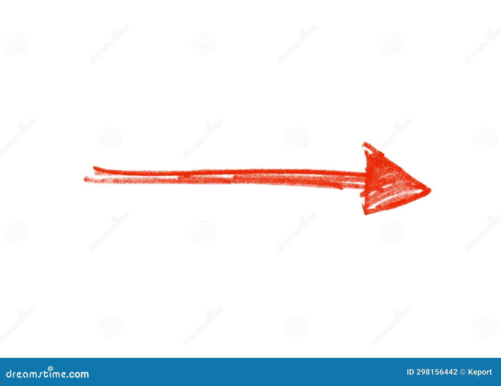 Painted Red Pencil Arrow - Sketch Drawing Stock Illustration ...