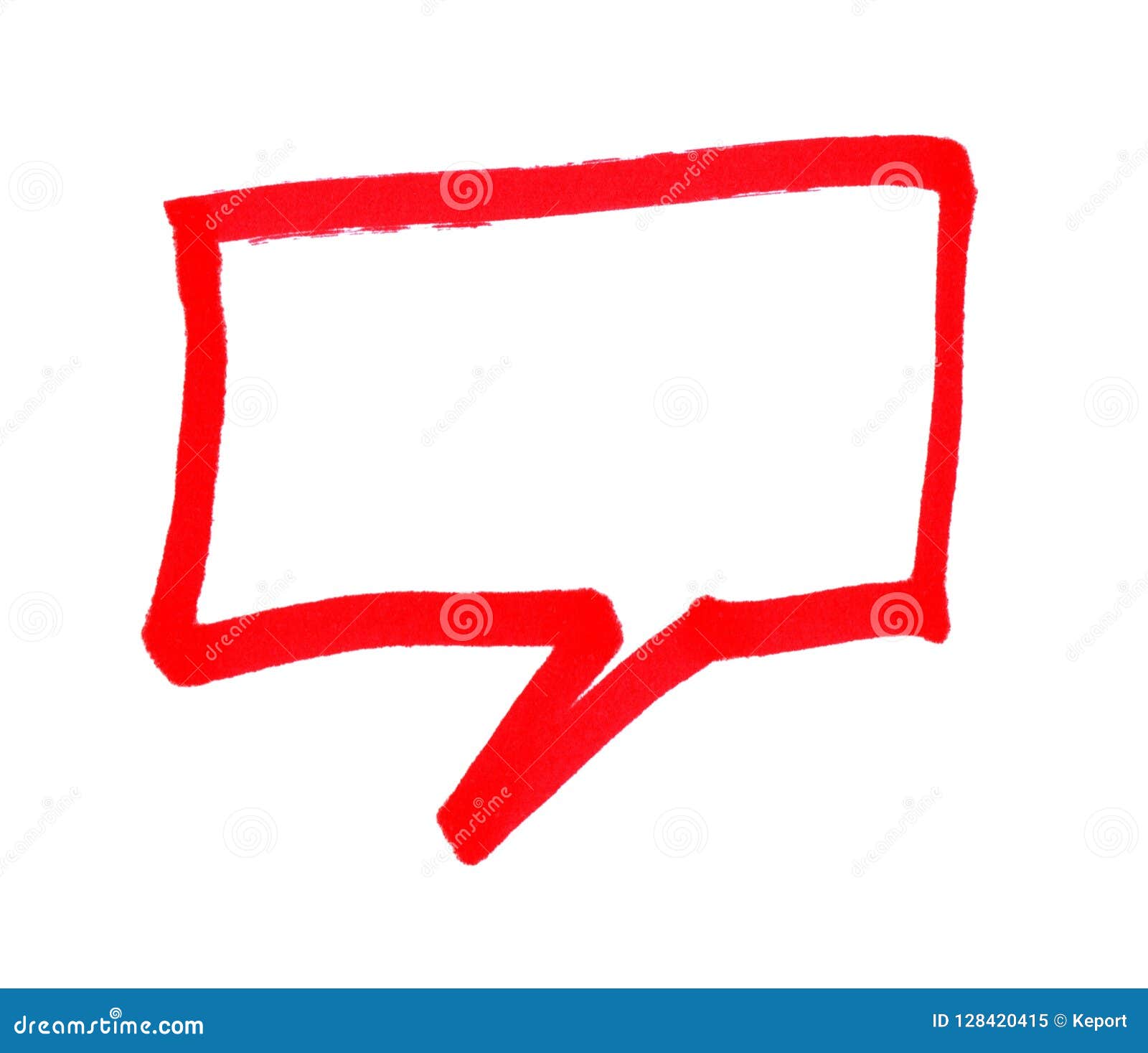 Painted red speech bubble stock image. Image of dialog - 128420415