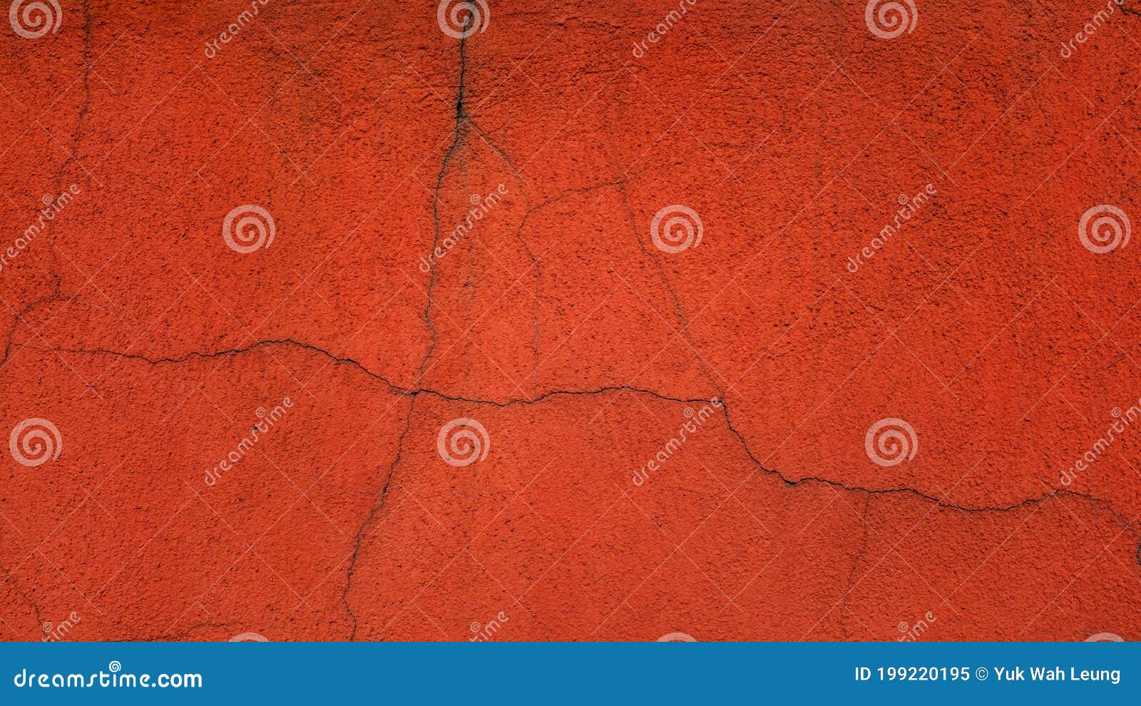Red Wall with Cracks Close Up Stock Image - Image of design, damage ...