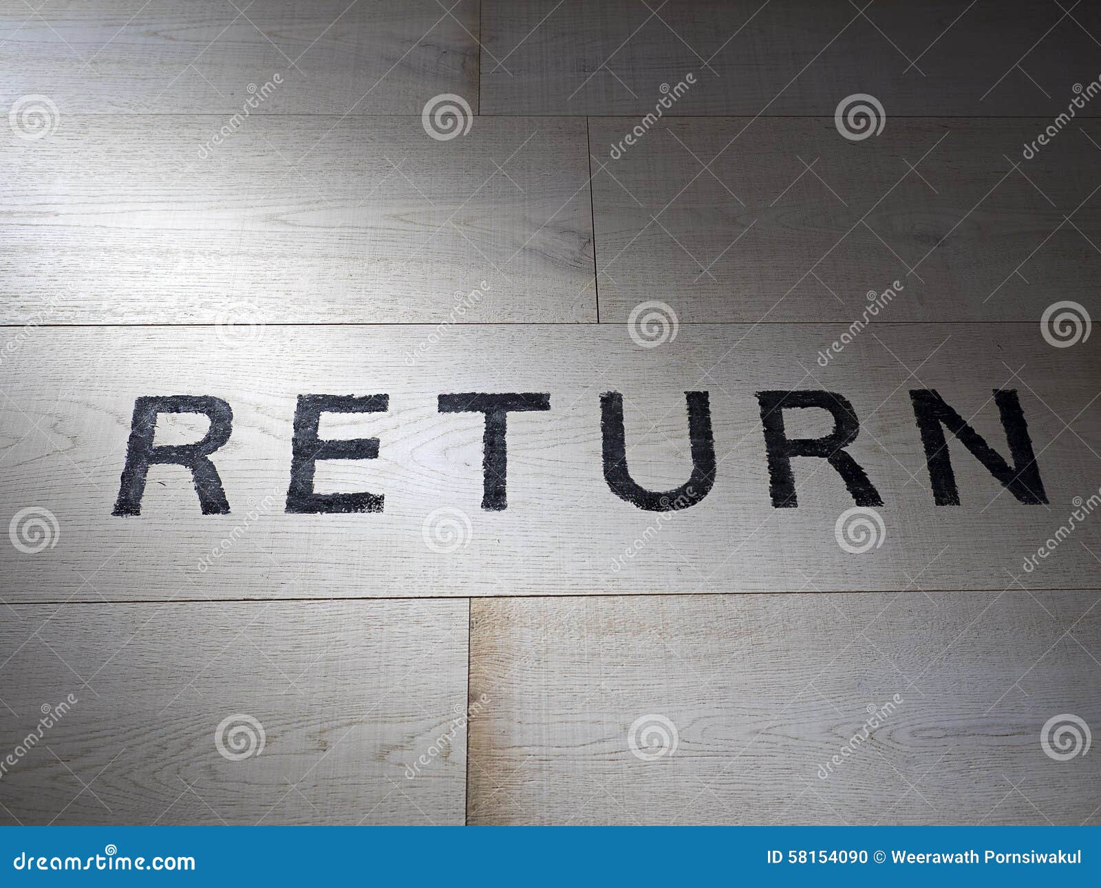 Painted Return word stock photo. Image of returned, product - 58154090