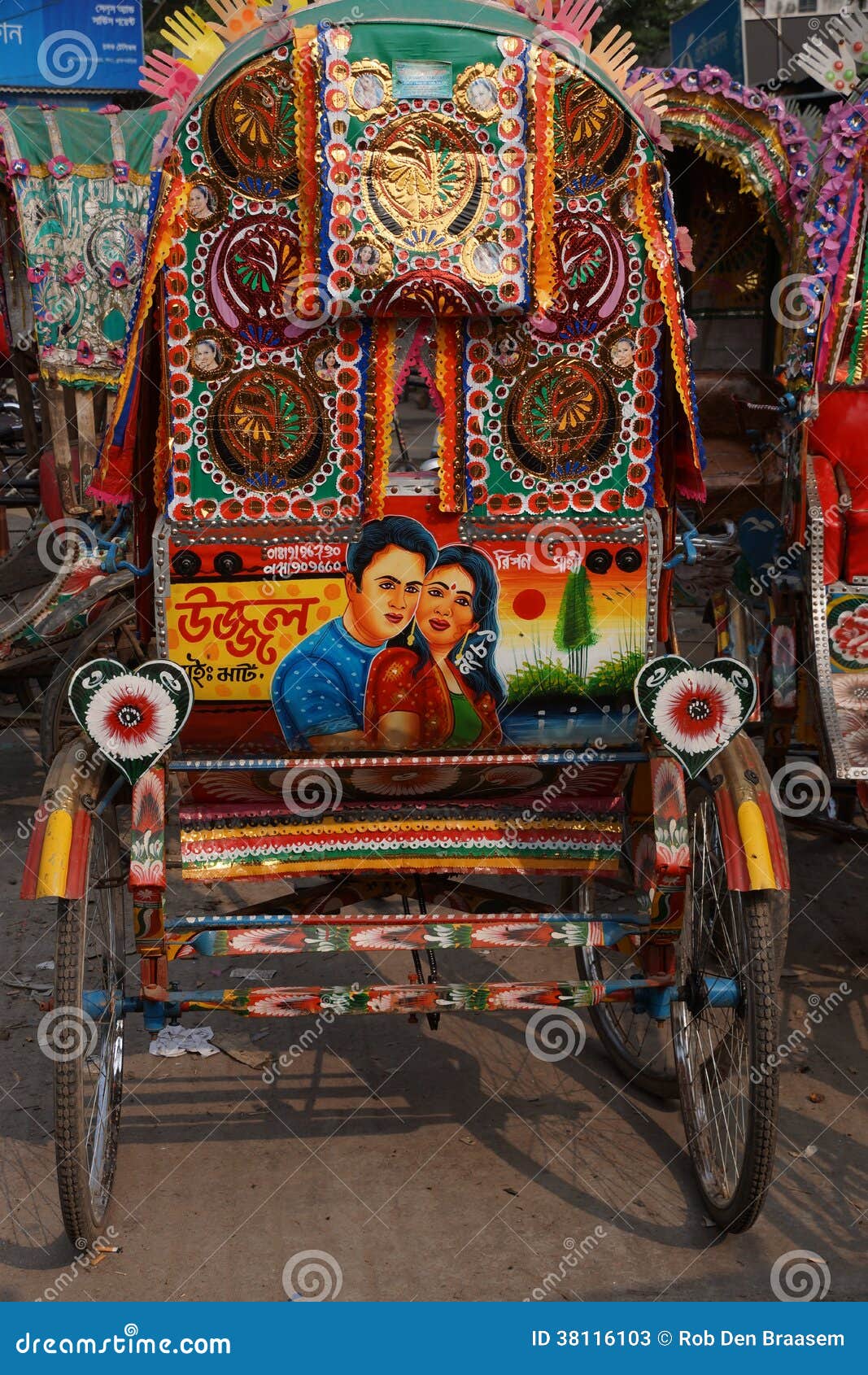 Painted rickshaw stock image. Image of railway, transport - 38116103