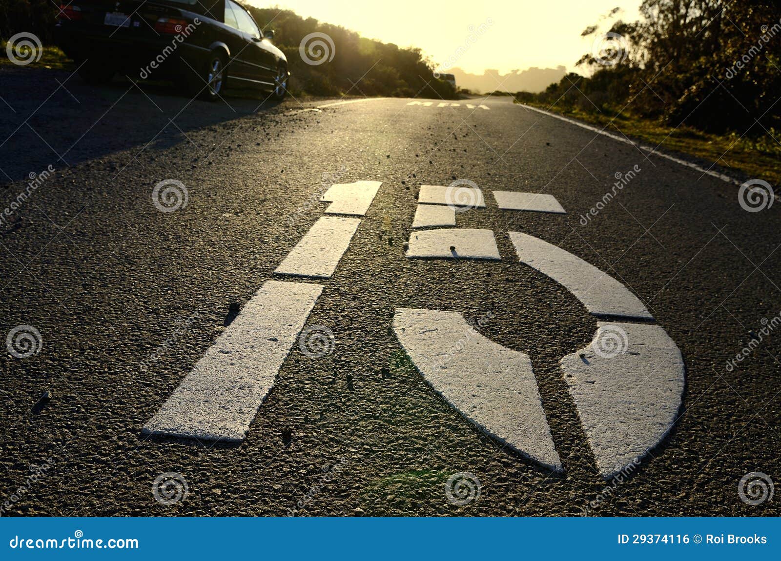 Painted road markings stock photo. Image of flare, hedgerow - 29374116