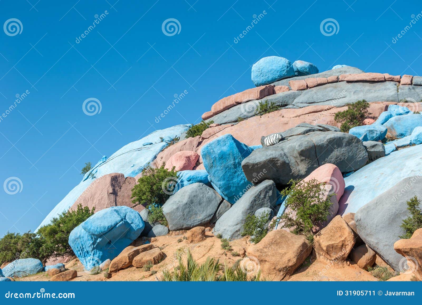 Painted Rocks, Tafraoute, Morocco Stock Image - Image of tafraoute ...