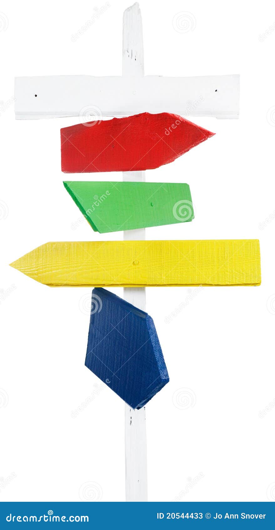 Painted Rough Wood Signs on Post Stock Image - Image of slanted, plank ...