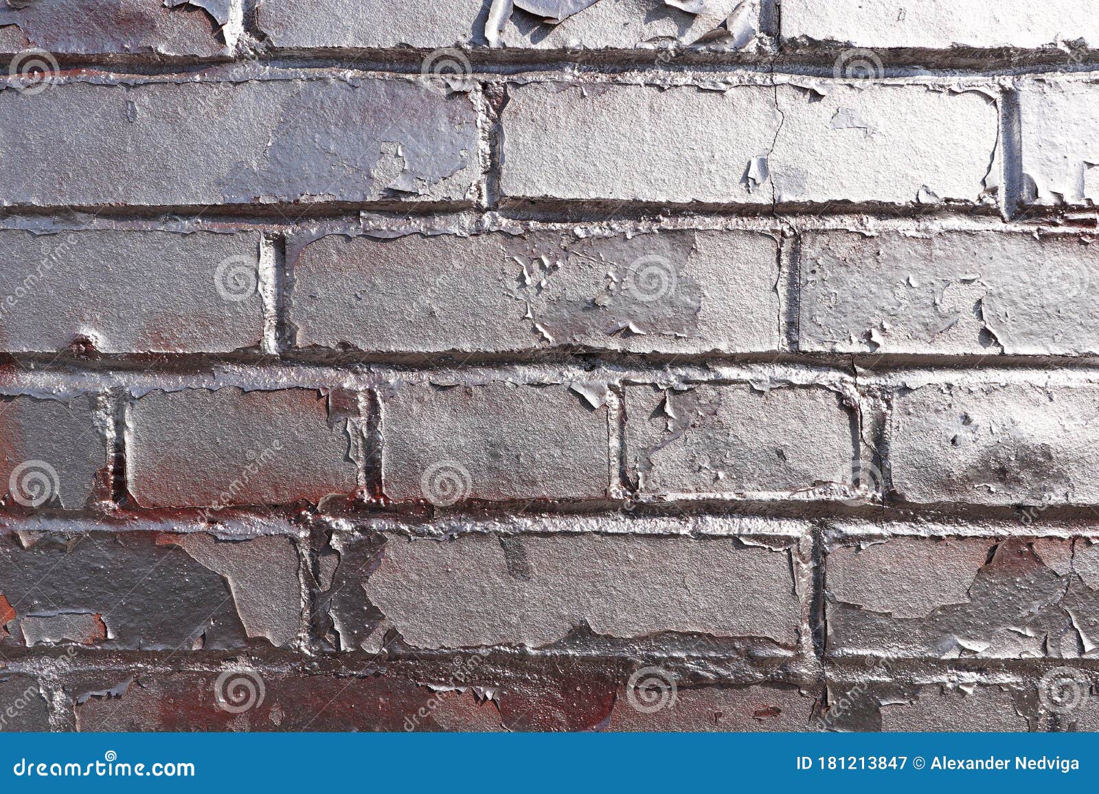 Painted Silver Bricks Wall stock image. Image of brick - 181213847