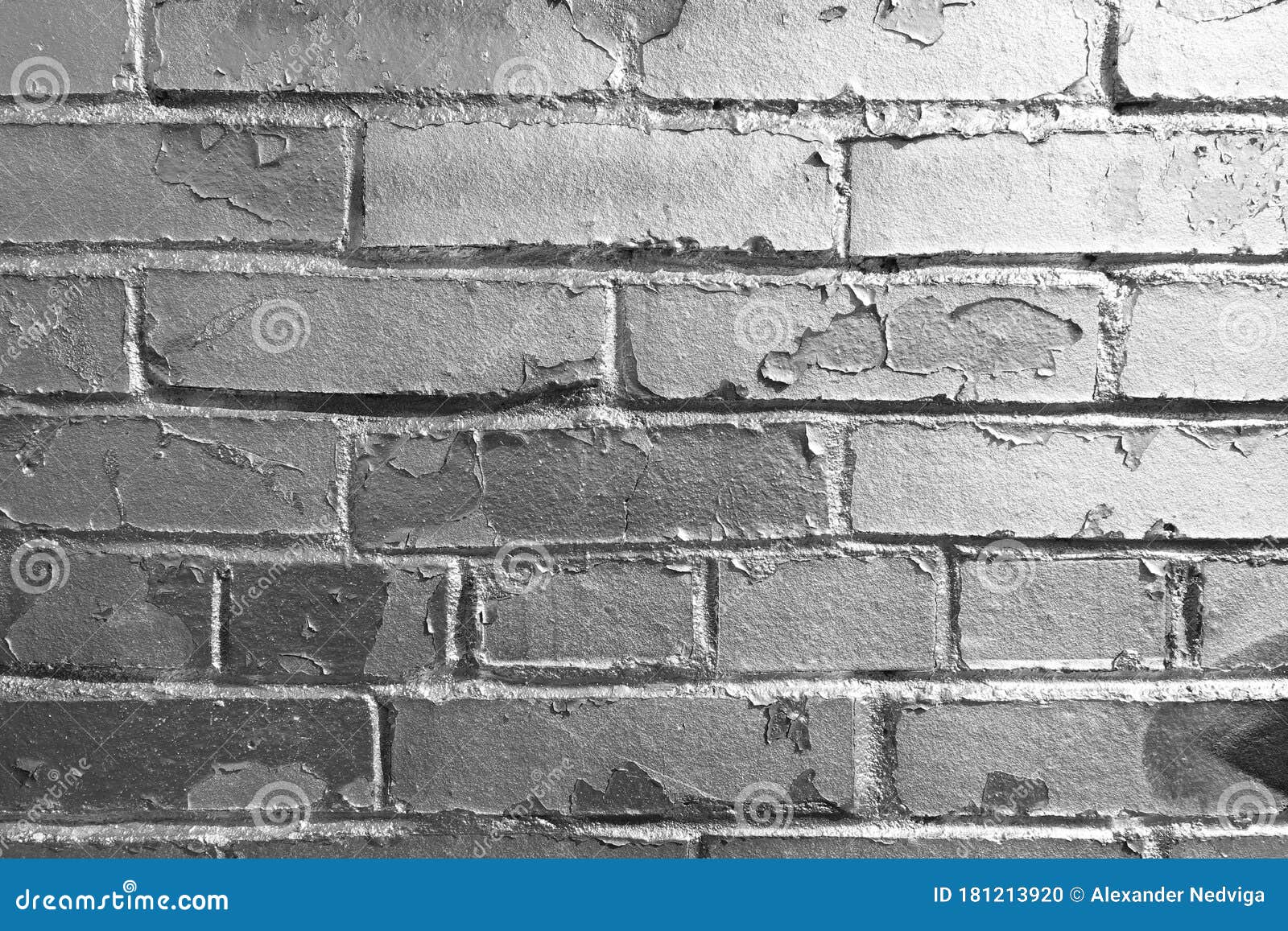 Painted Silver Bricks Wall stock photo. Image of painted - 181213920