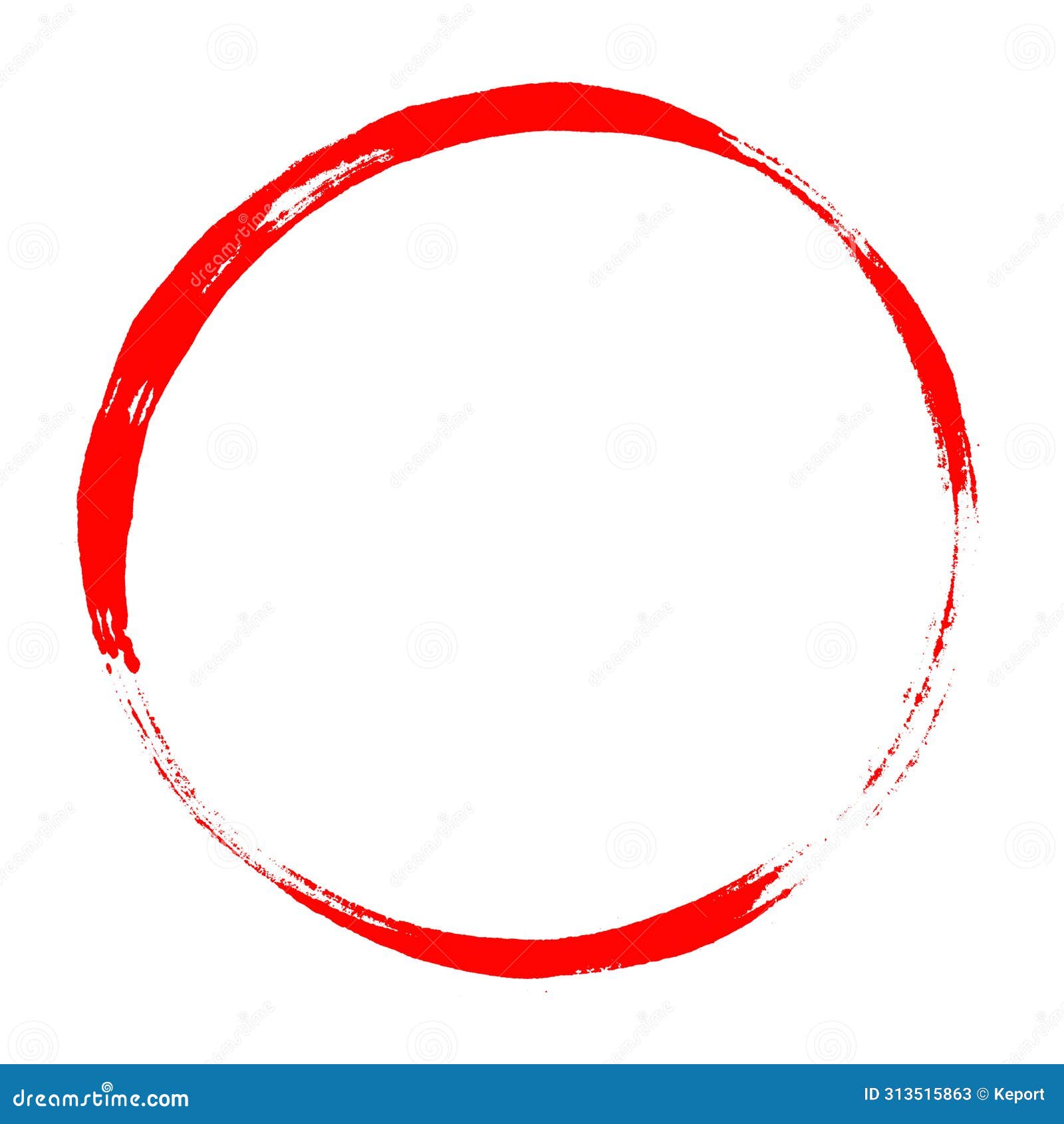Painted Sketch of Dirty Red Circle Frame Stock Illustration ...