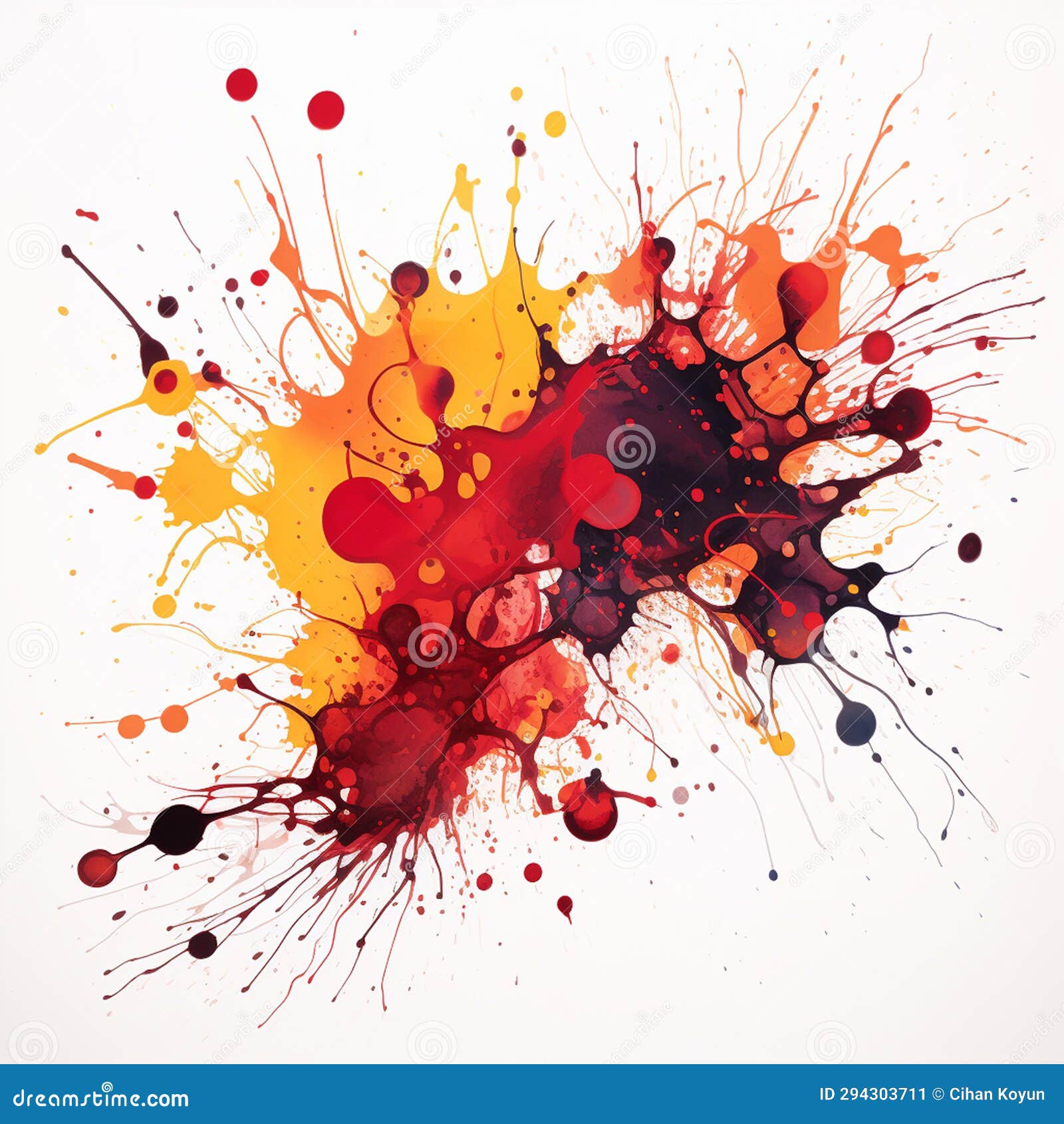 Painted Spatter with Abstract Drip and Grunge Textures Stock Image ...