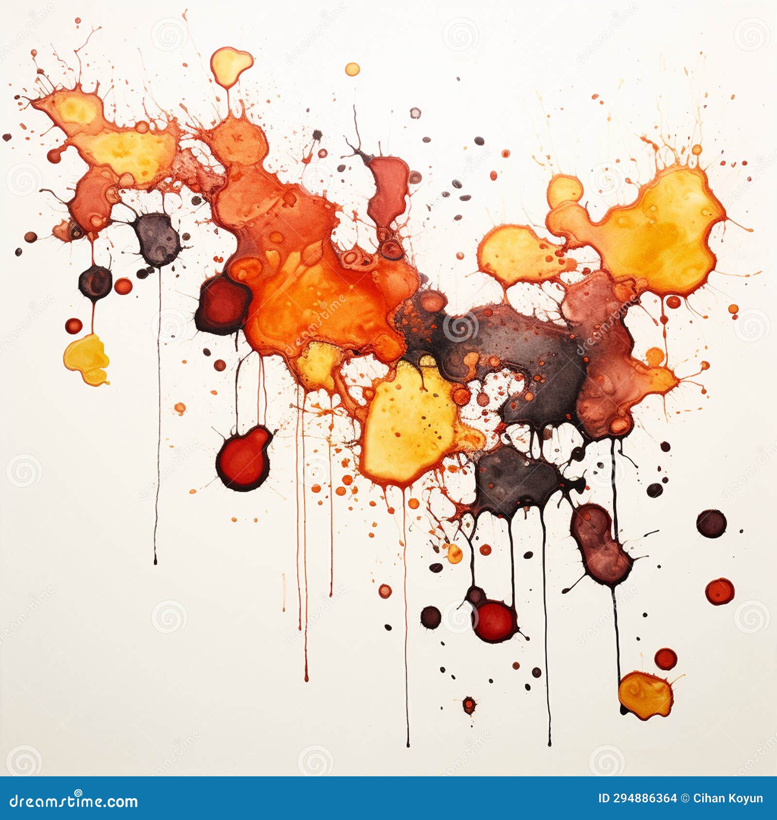 Painted Spatter with Abstract Drip and Grunge Textures Stock ...