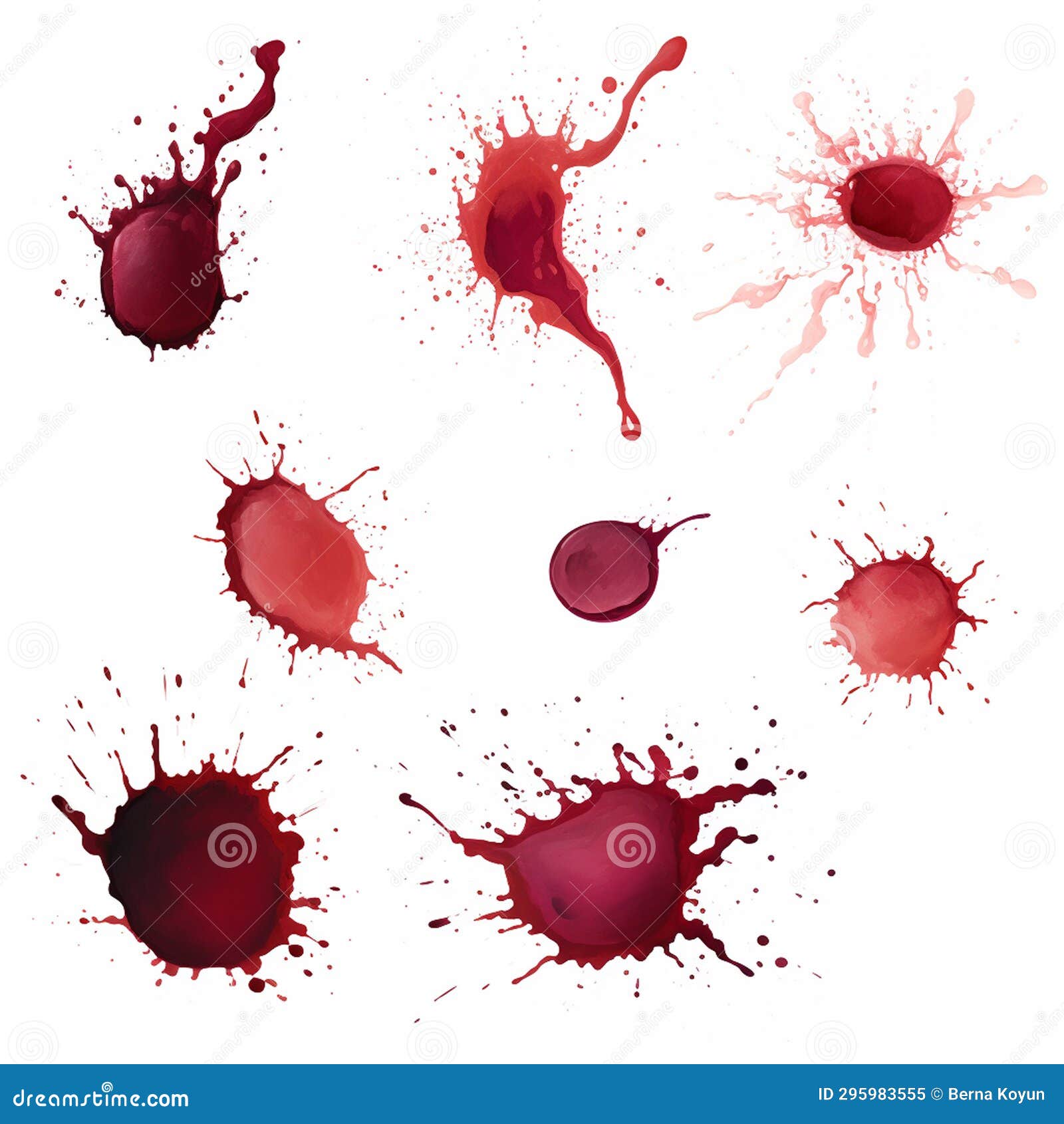 Painted Spatter with Abstract Drip and Ink Blot Stock Illustration ...