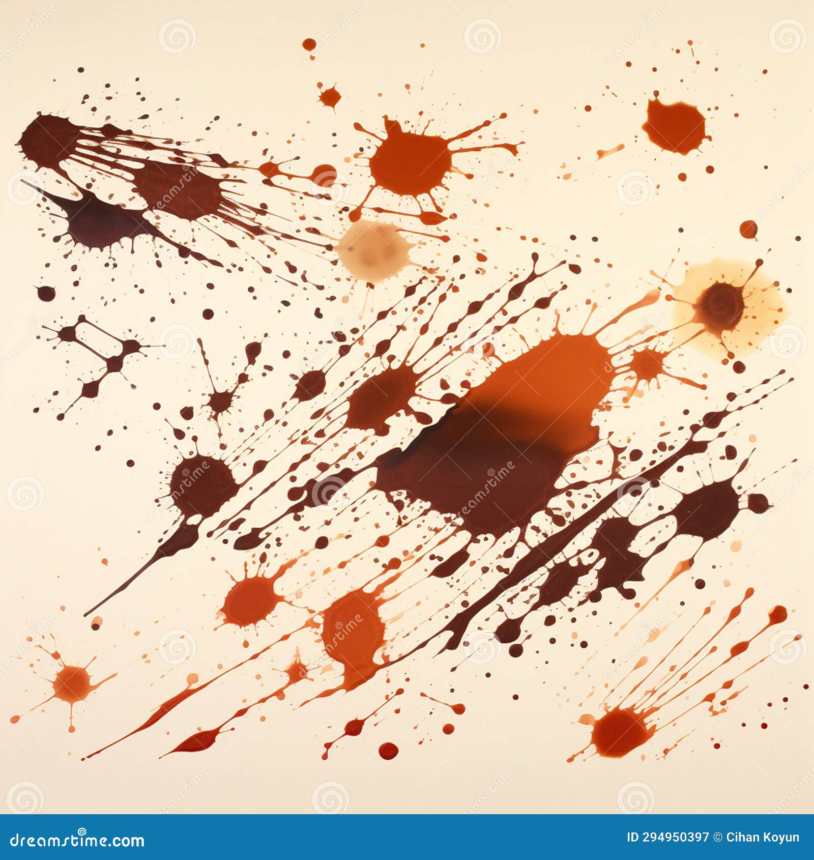 Painted Spatter on White Background with Grunge Elements Stock ...