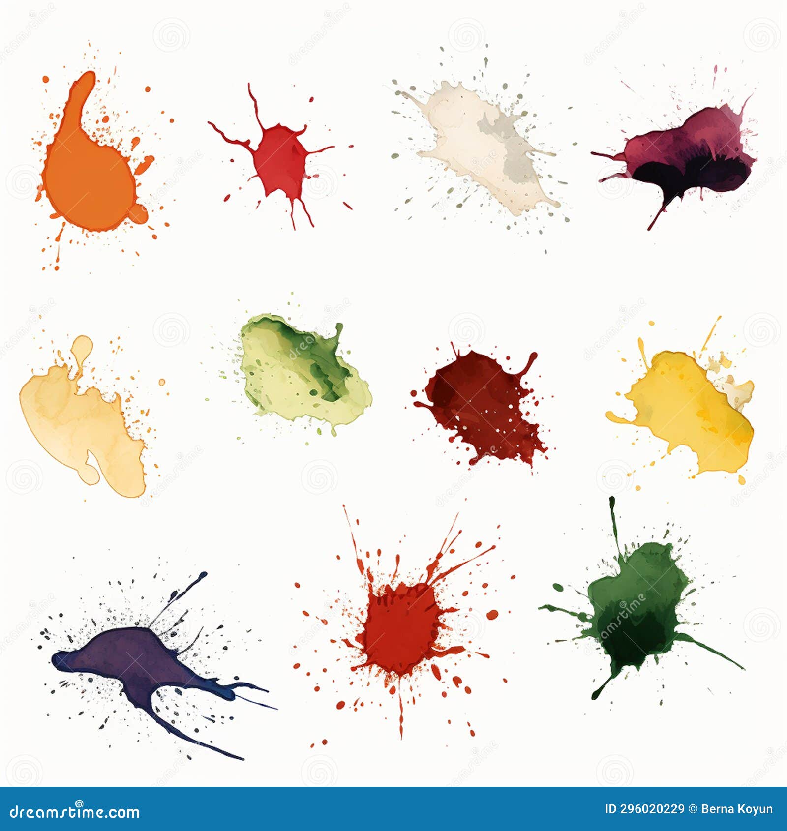 Painted spatter on white stock illustration. Illustration of logo ...
