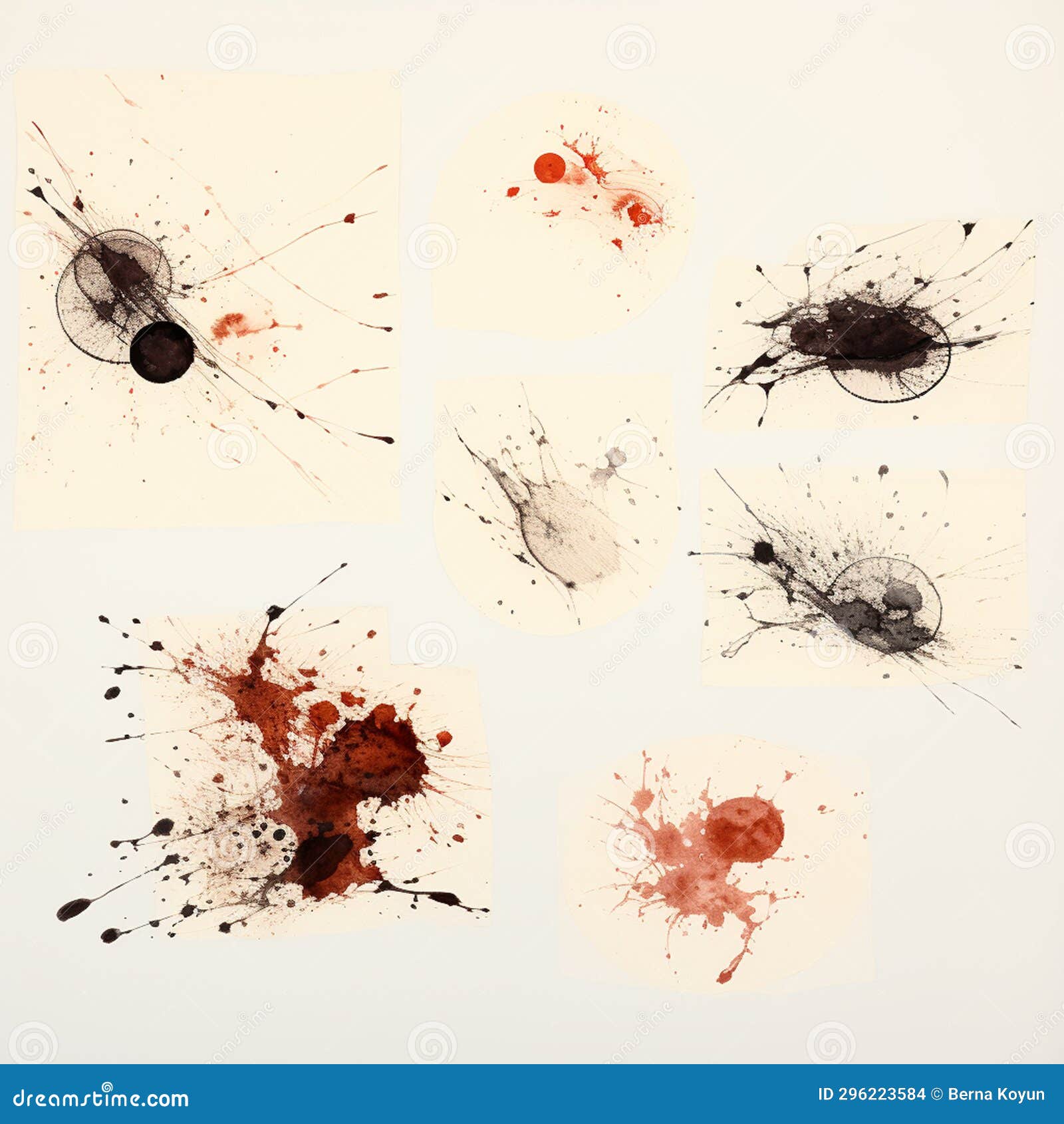 Painted spatter on white stock illustration. Illustration of blob ...