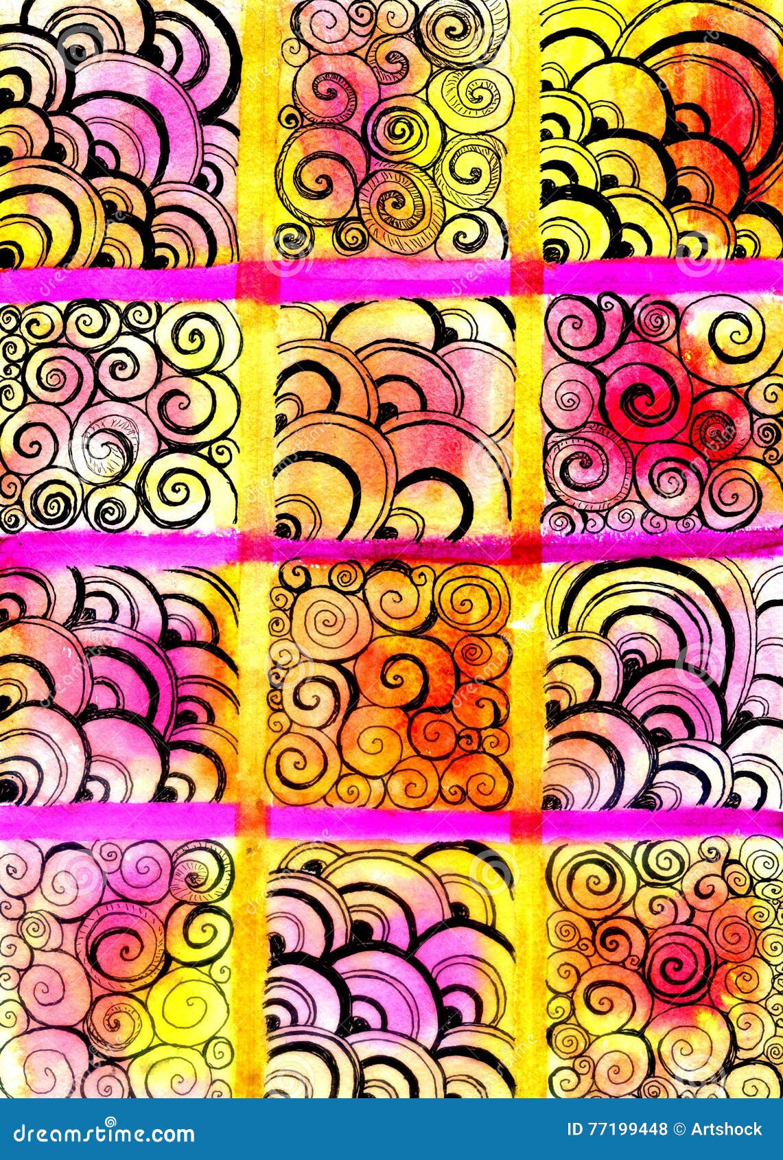 Painted Squares Art stock illustration. Illustration of square - 77199448