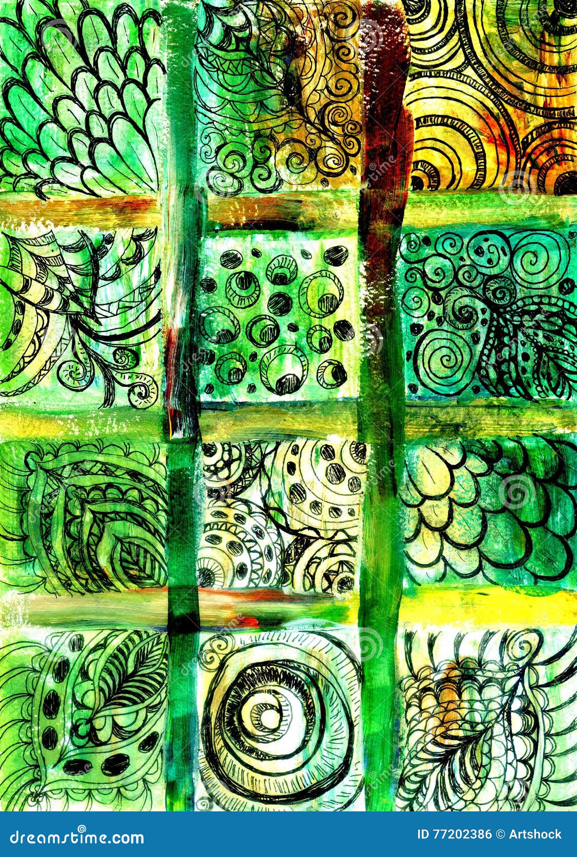 Painted Squares Art stock illustration. Illustration of texture - 77202386