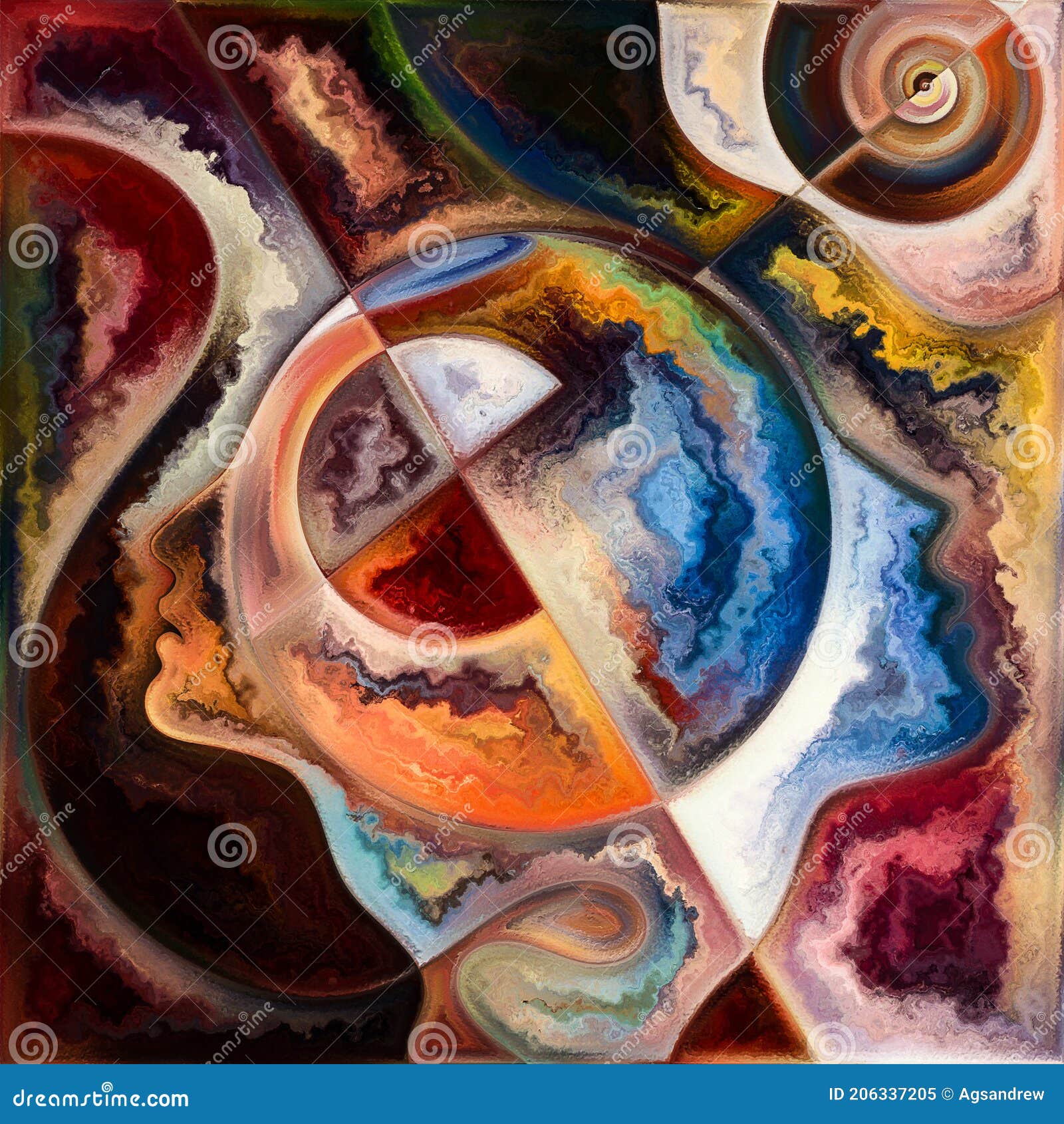 Inner Patterns stock illustration. Illustration of glass - 206337205