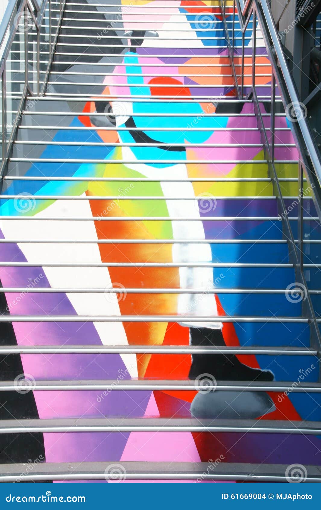 Painted Steps in Docklands, Victoria. Editorial Stock Image - Image of ...