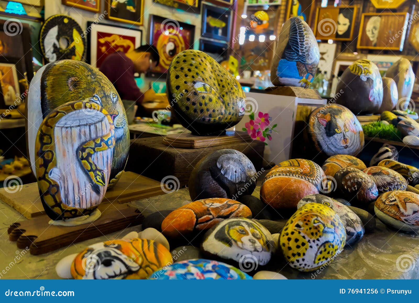 Painted Stones - Rock Art editorial photo. Image of pebble - 76941256