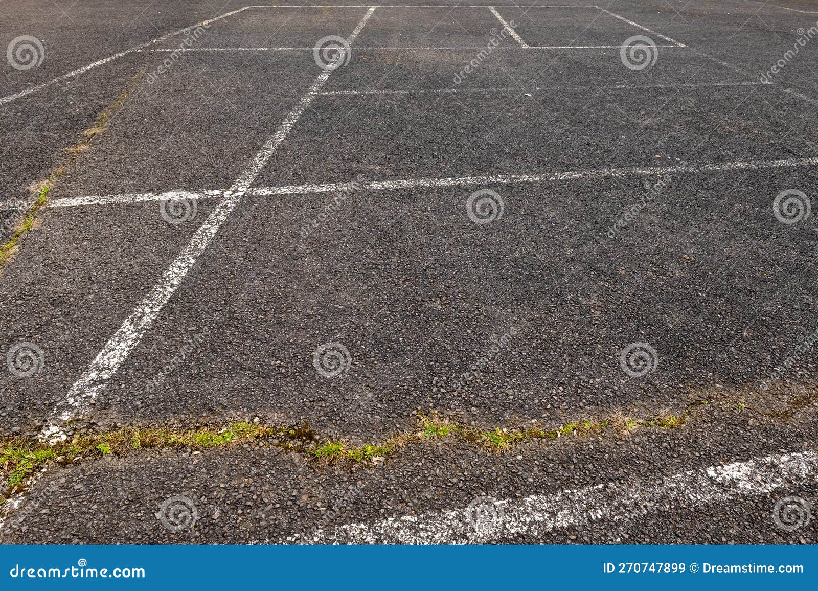 Painted Stripes on a Parking Lot Stock Image - Image of flooring ...