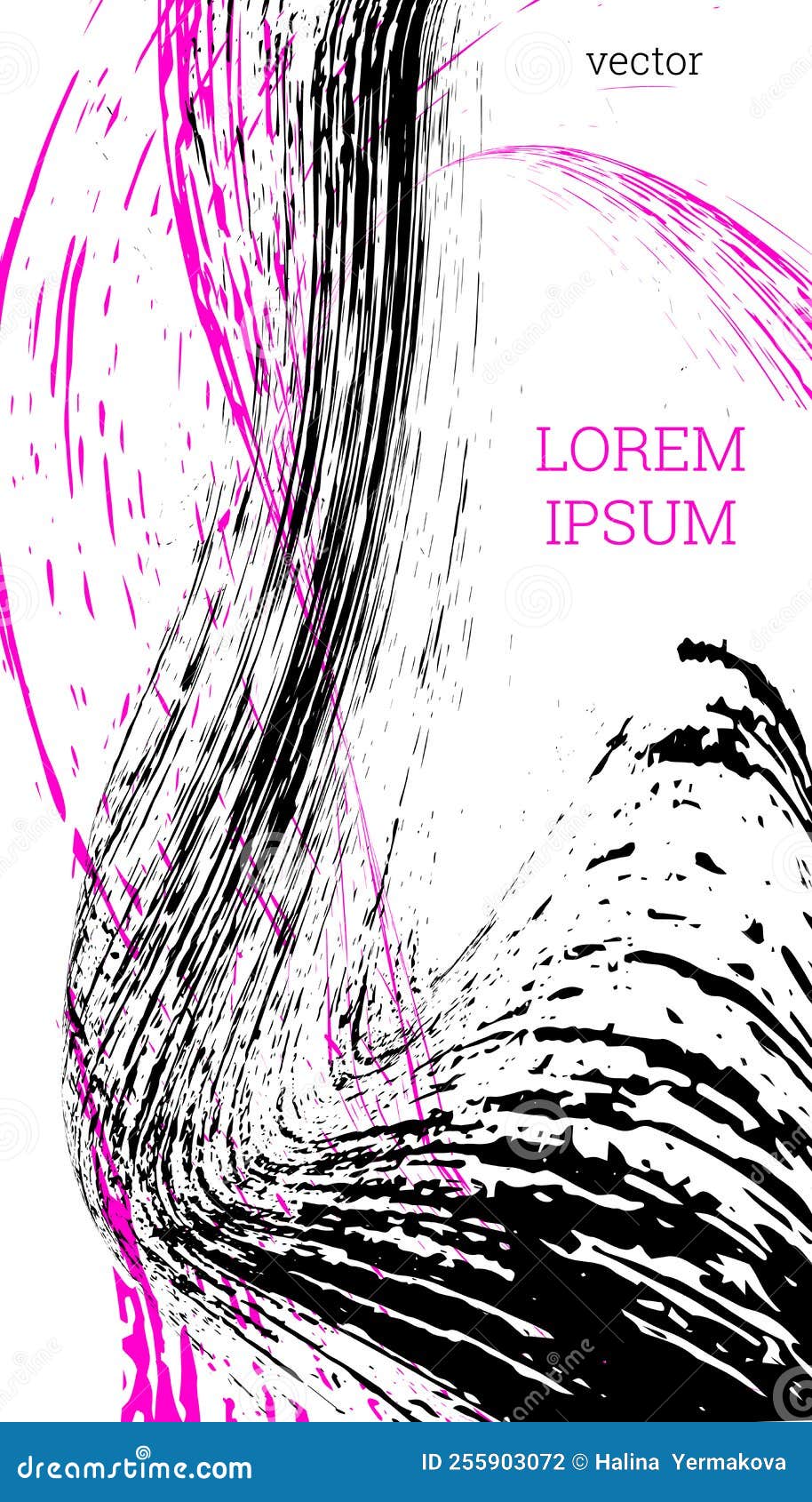 Painted Strokes, Waves. Abstract Cover, Vector Stock Vector ...