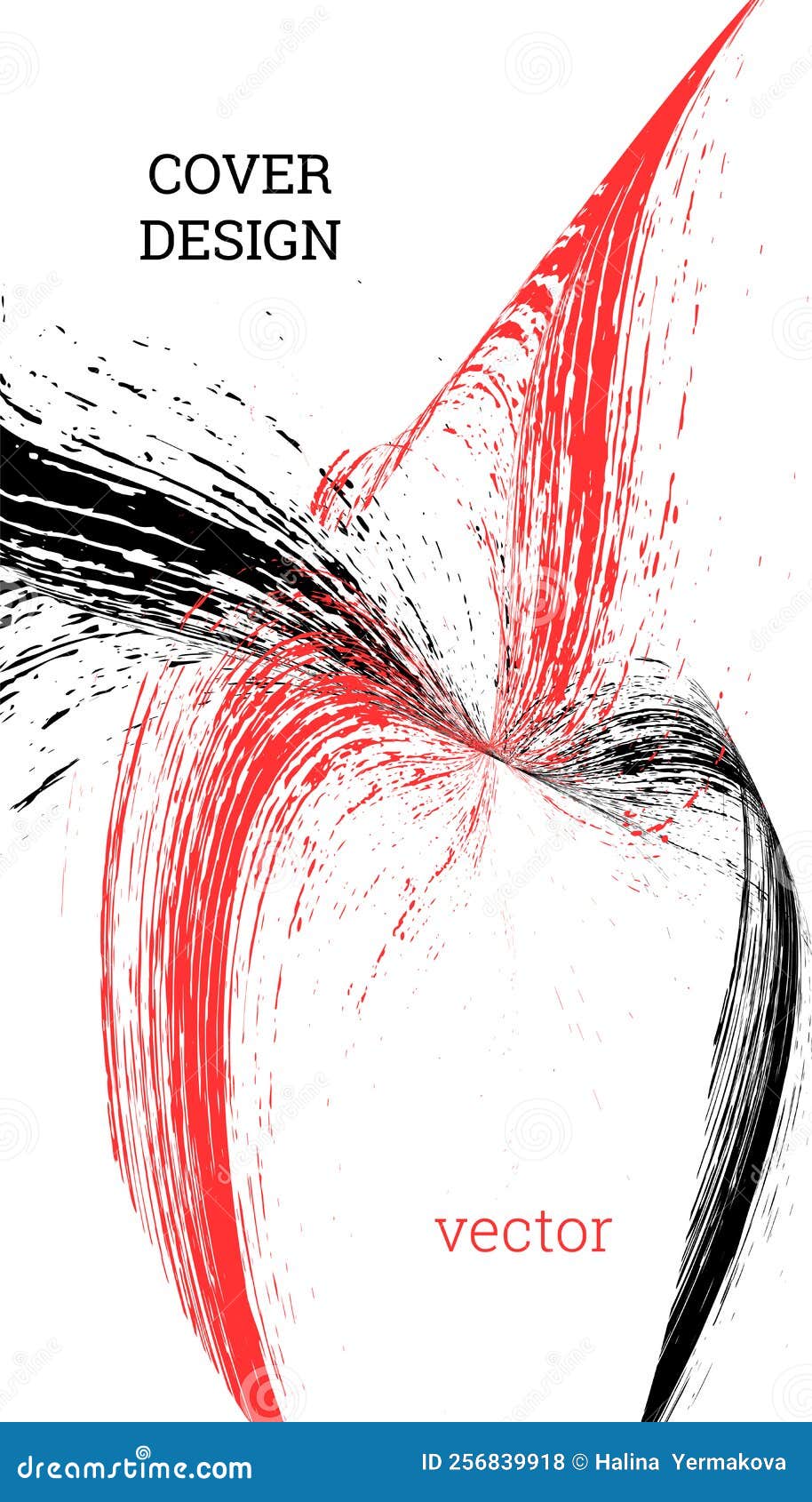 Painted Strokes, Waves. Abstract Cover, Vector. Stock Vector ...