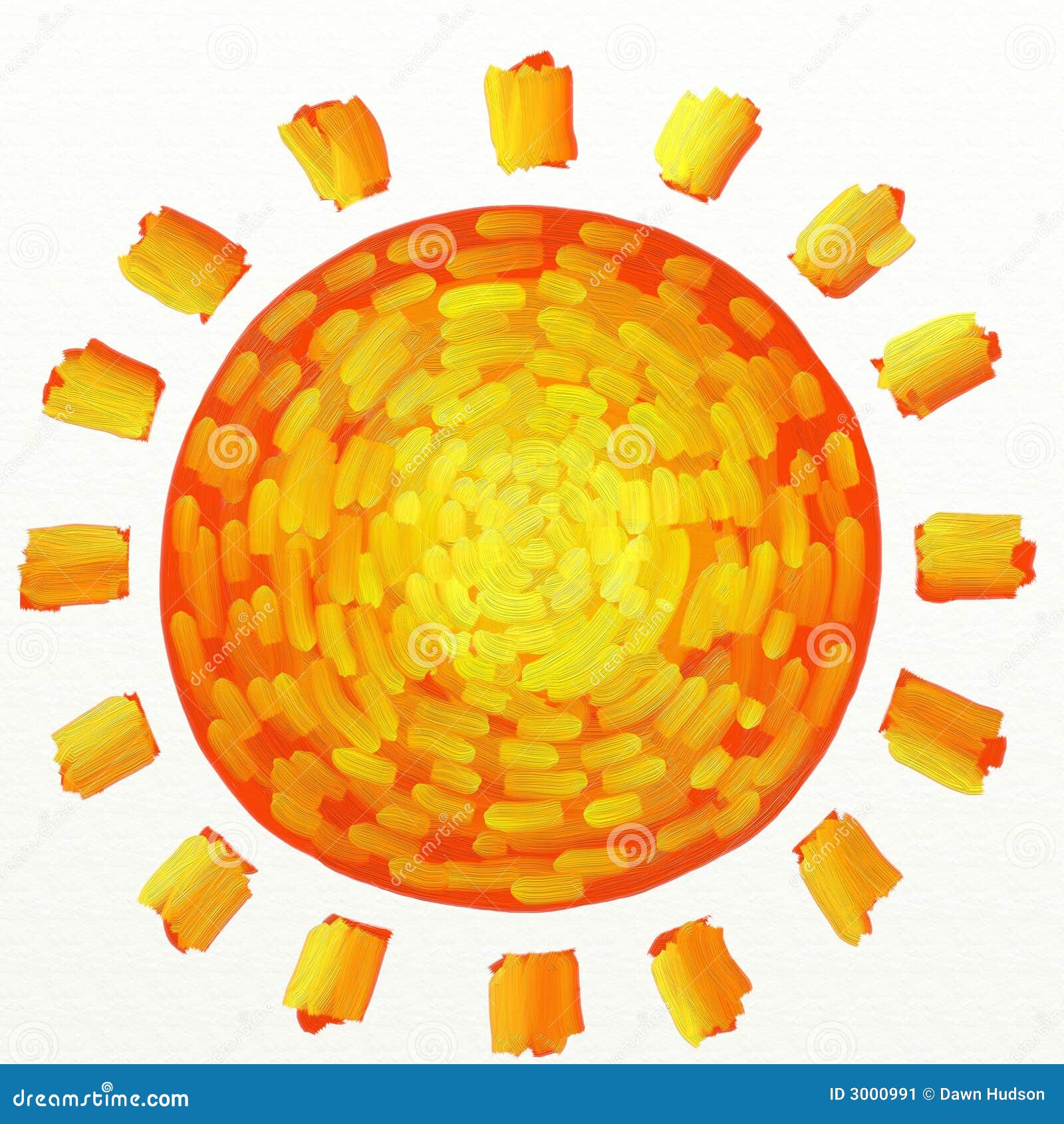 Painted sun stock illustration. Illustration of seasonal - 3000991