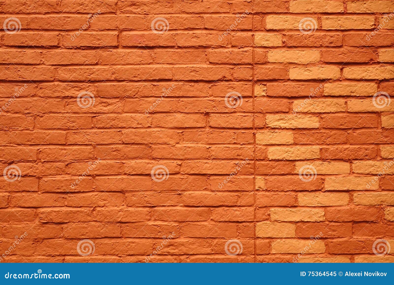 Painted Terracotta Brick Wall Background or Texture Stock Image - Image ...