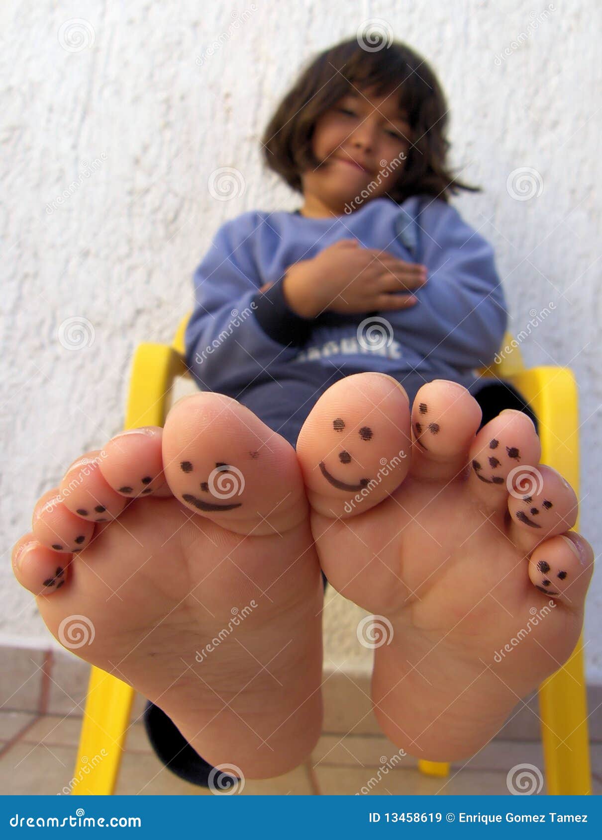 Painted toes stock image. Image of faces, closeup, humor - 13458619